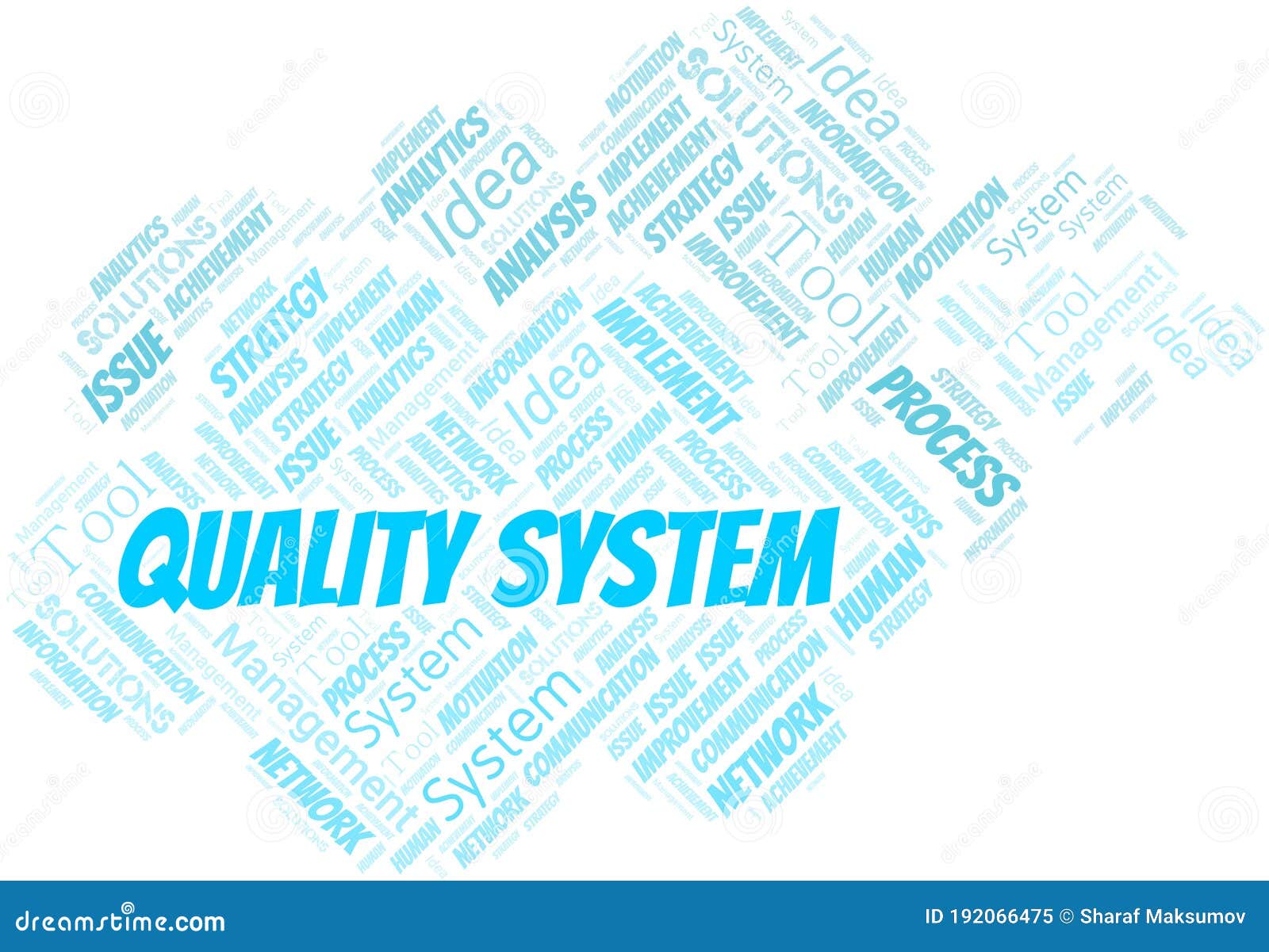 Quality System Typography Vector Word Cloud. Stock Vector ...