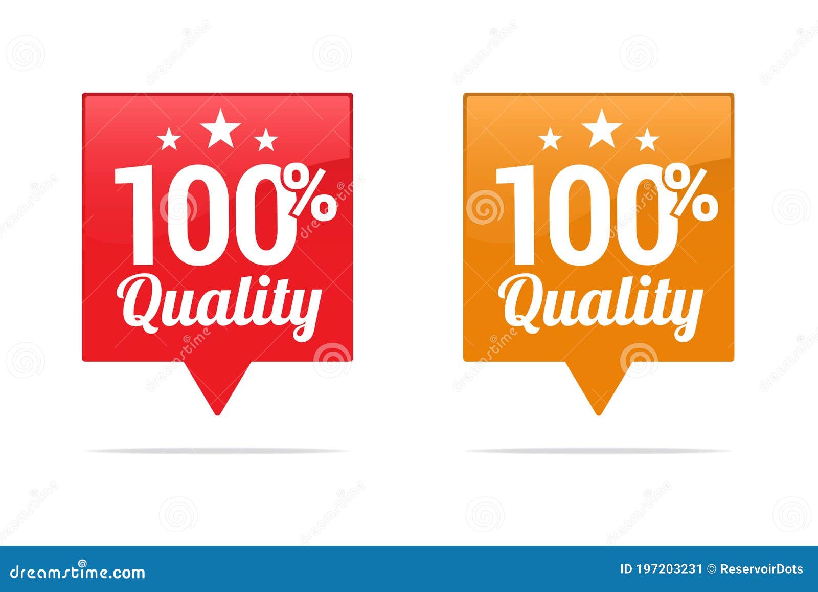 100 Quality Tags stock illustration. Illustration of percent - 197203231