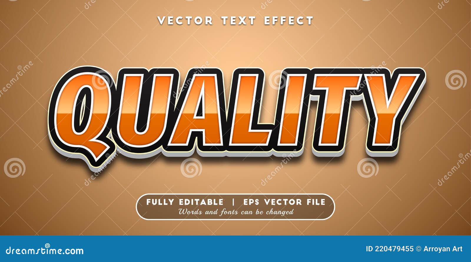 Text Effects 3D Quality, Editable Text Style Stock Vector ...