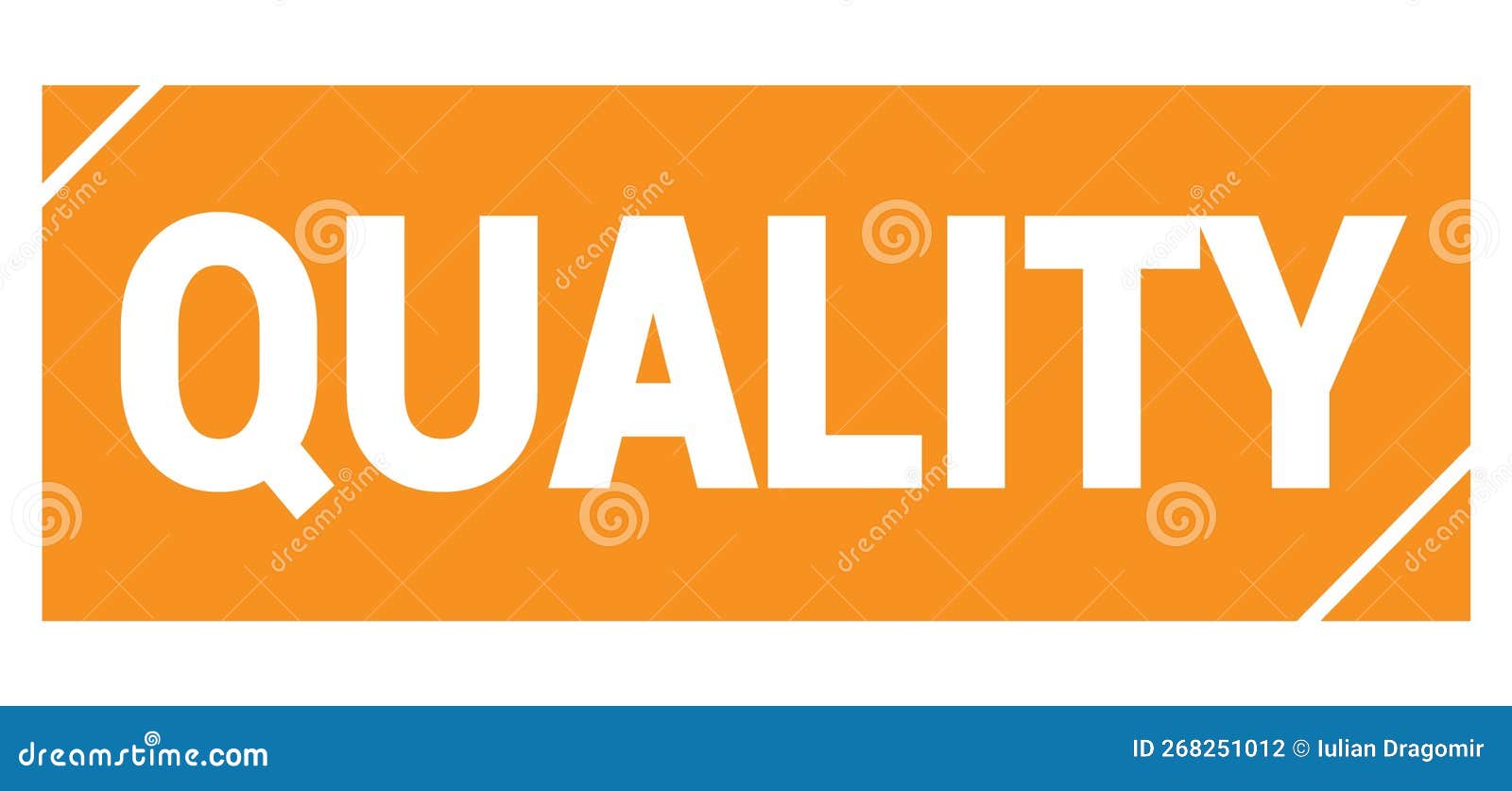 QUALITY Text Written on Orange Stamp Sign Stock Illustration ...