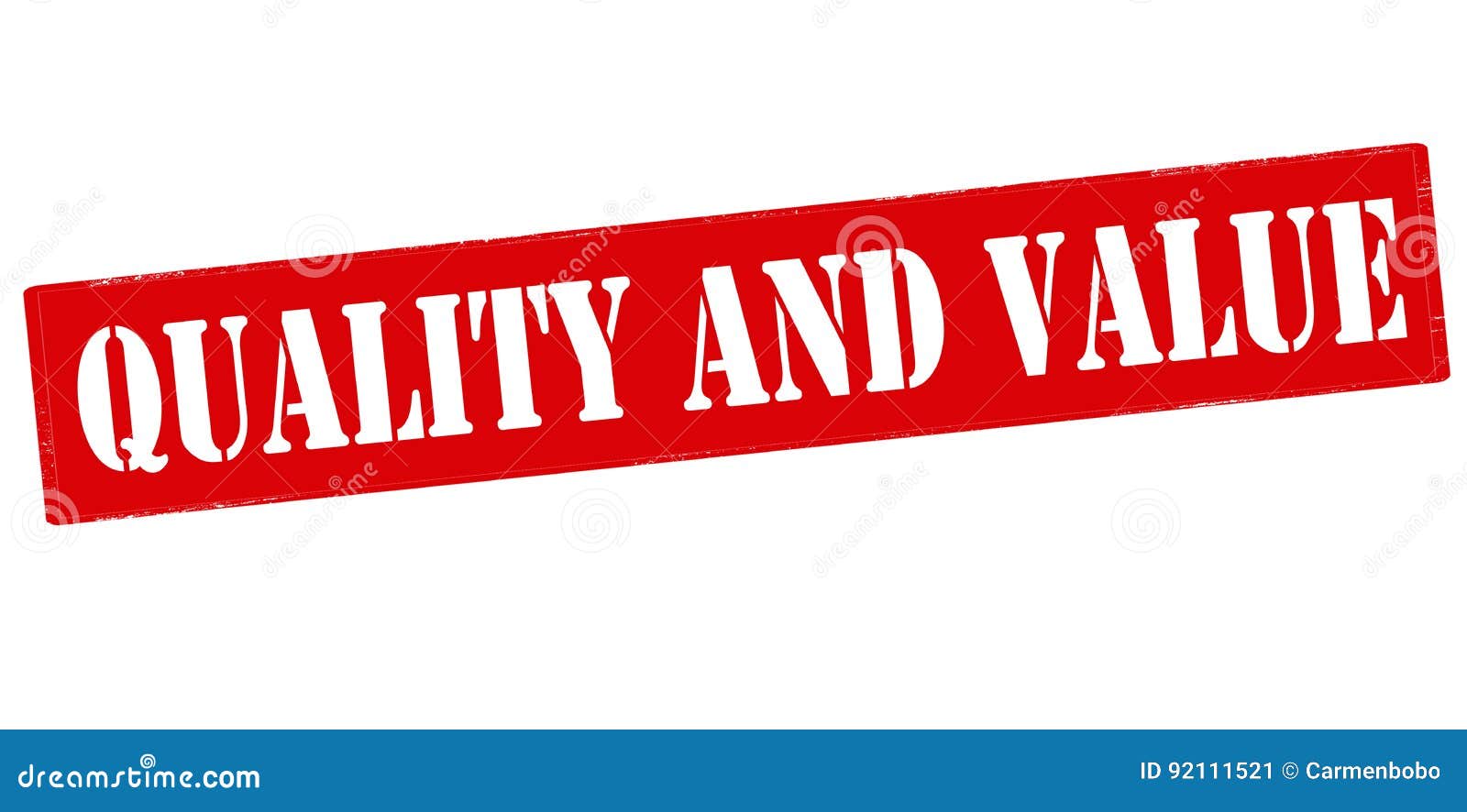 Quality and value stock illustration. Illustration of rubber - 92111521