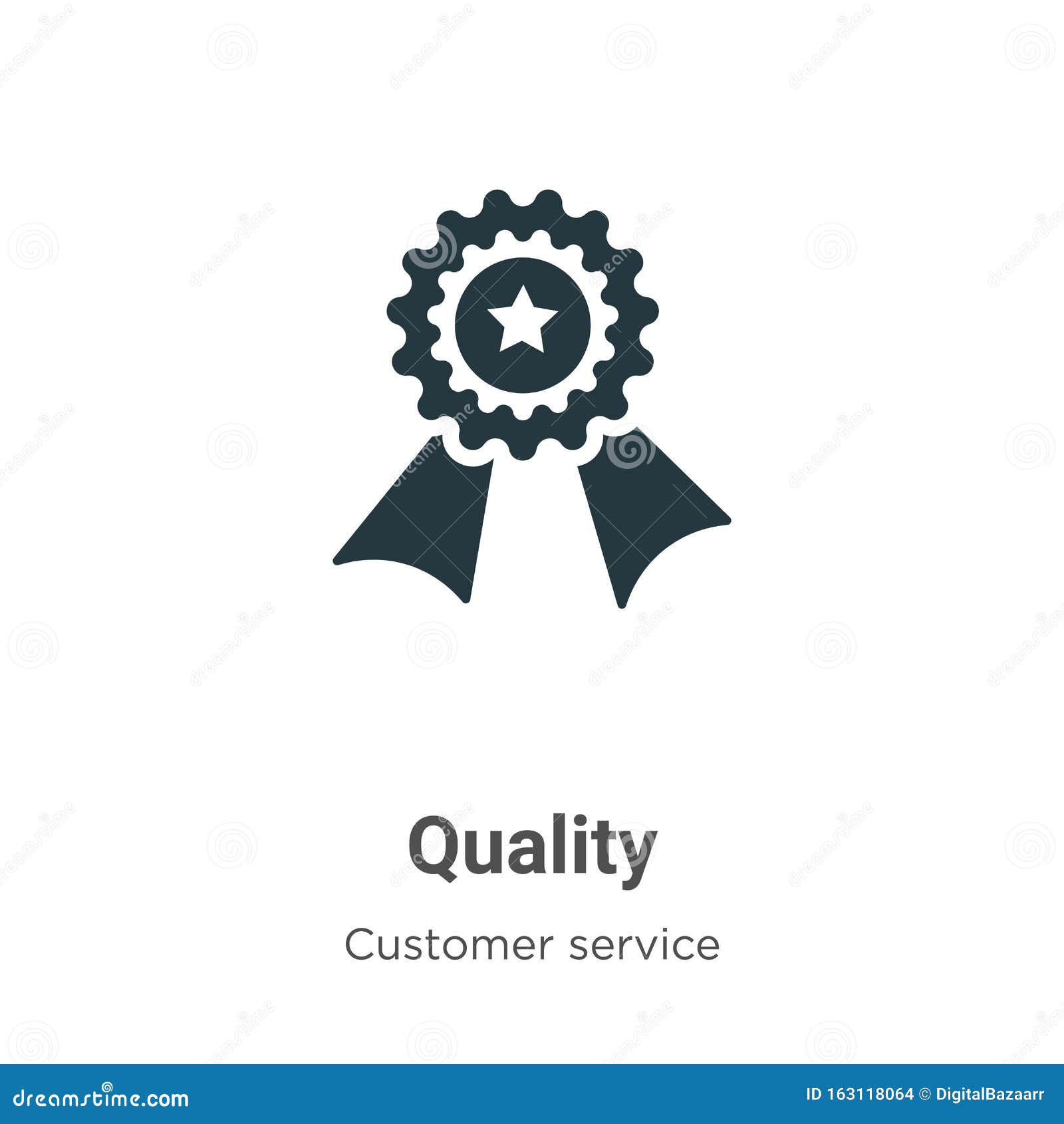 Quality Vector Icon on White Background. Flat Vector Quality Icon ...