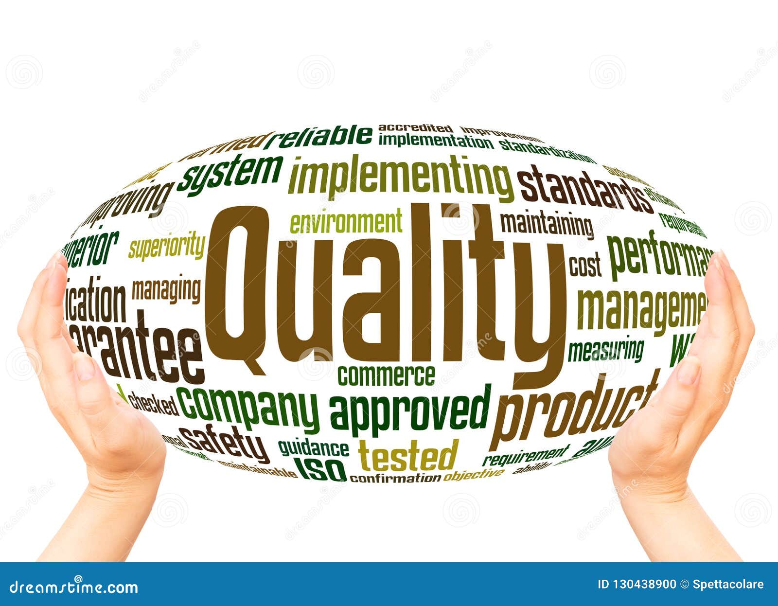 Quality Word Cloud Hand Sphere Concept Stock Illustration ...