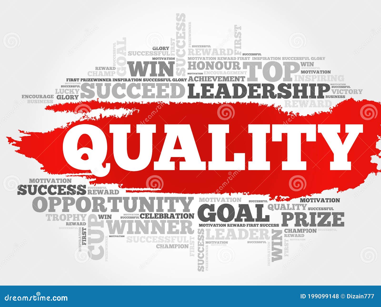 Quality word cloud stock illustration. Illustration of award - 199099148