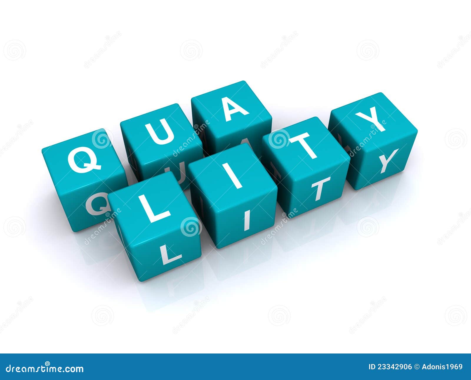 Quality Word on Cubes stock illustration. Illustration of text - 23342906