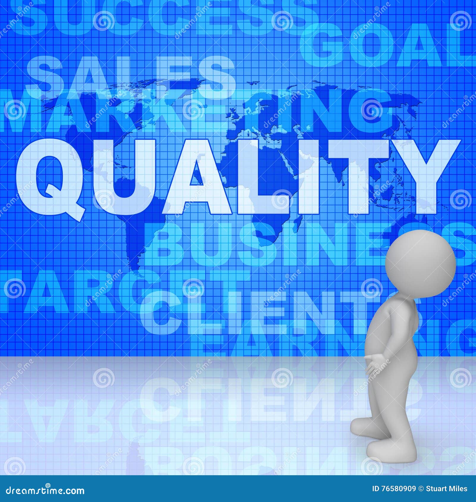 Quality Words Shows Guarantee Check and Approve 3d Rendering Stock ...