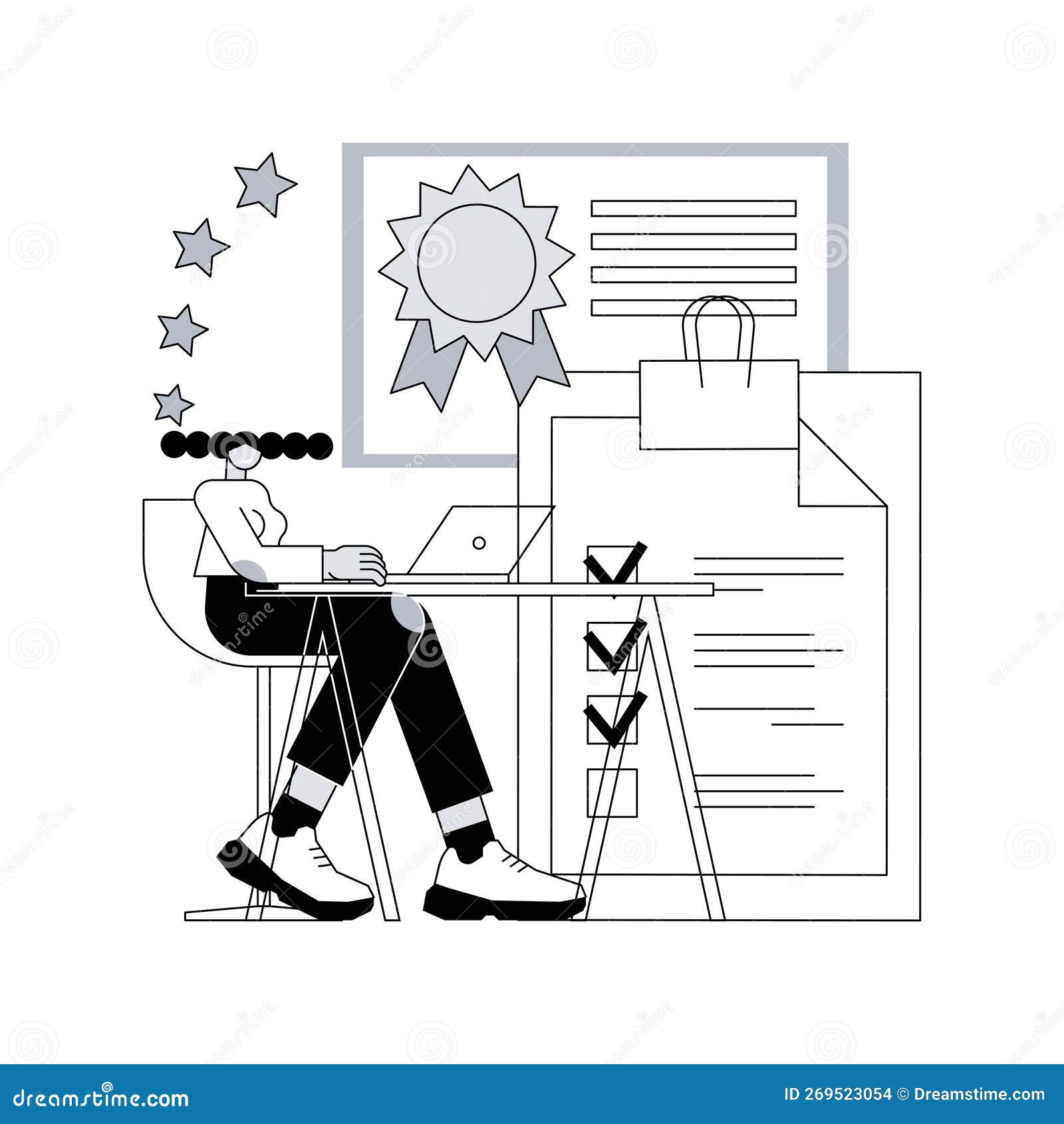 Quality Work Abstract Concept Vector Illustration. Stock Vector ...
