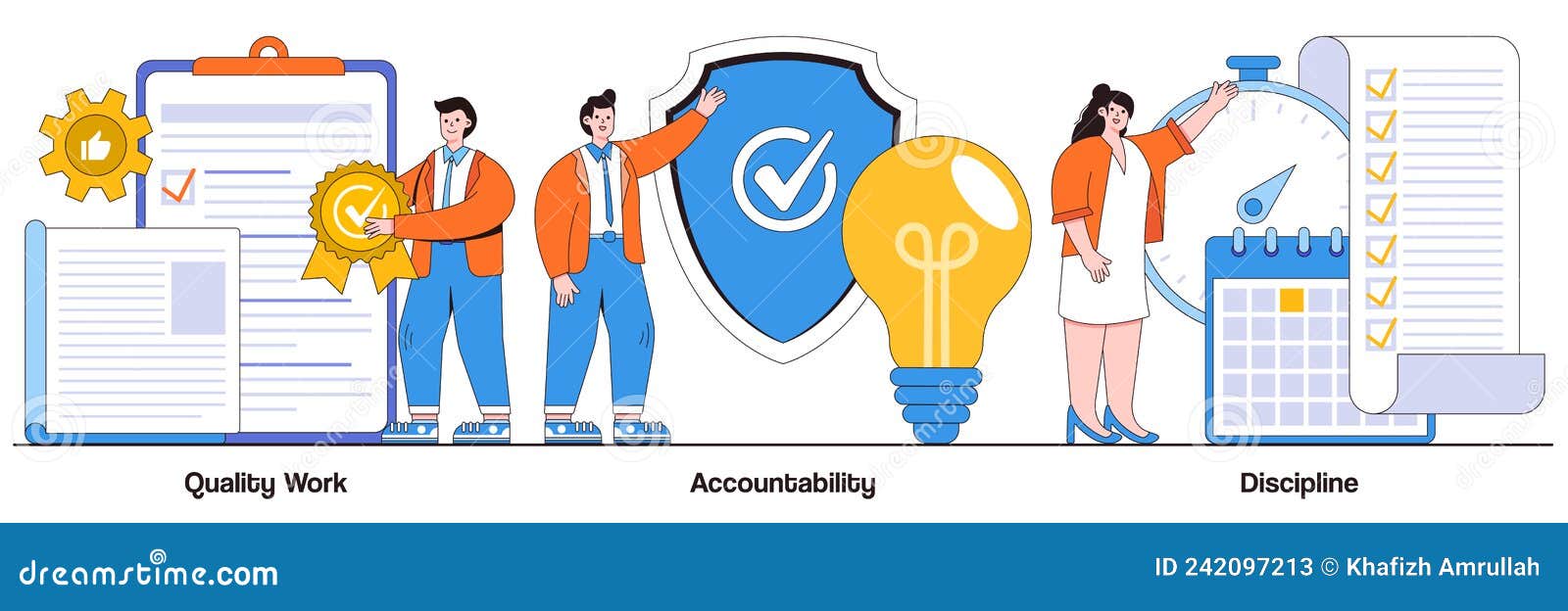 Quality Work, Accountability, and Discipline Illustrated Pack Stock ...