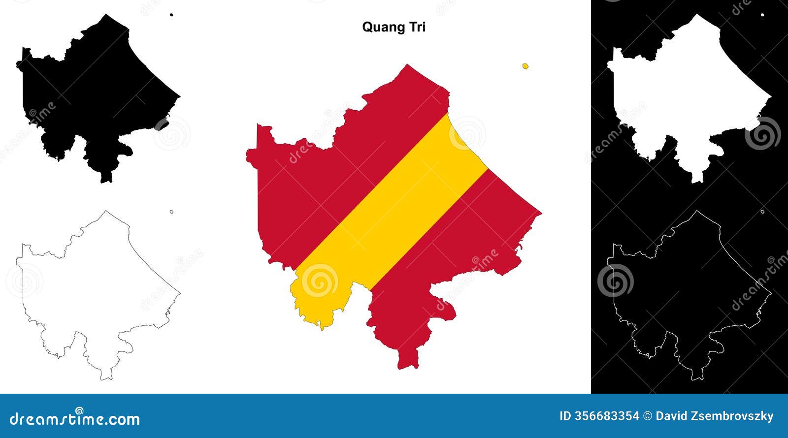 Quang Tri outline map stock vector. Illustration of icon - 356683354