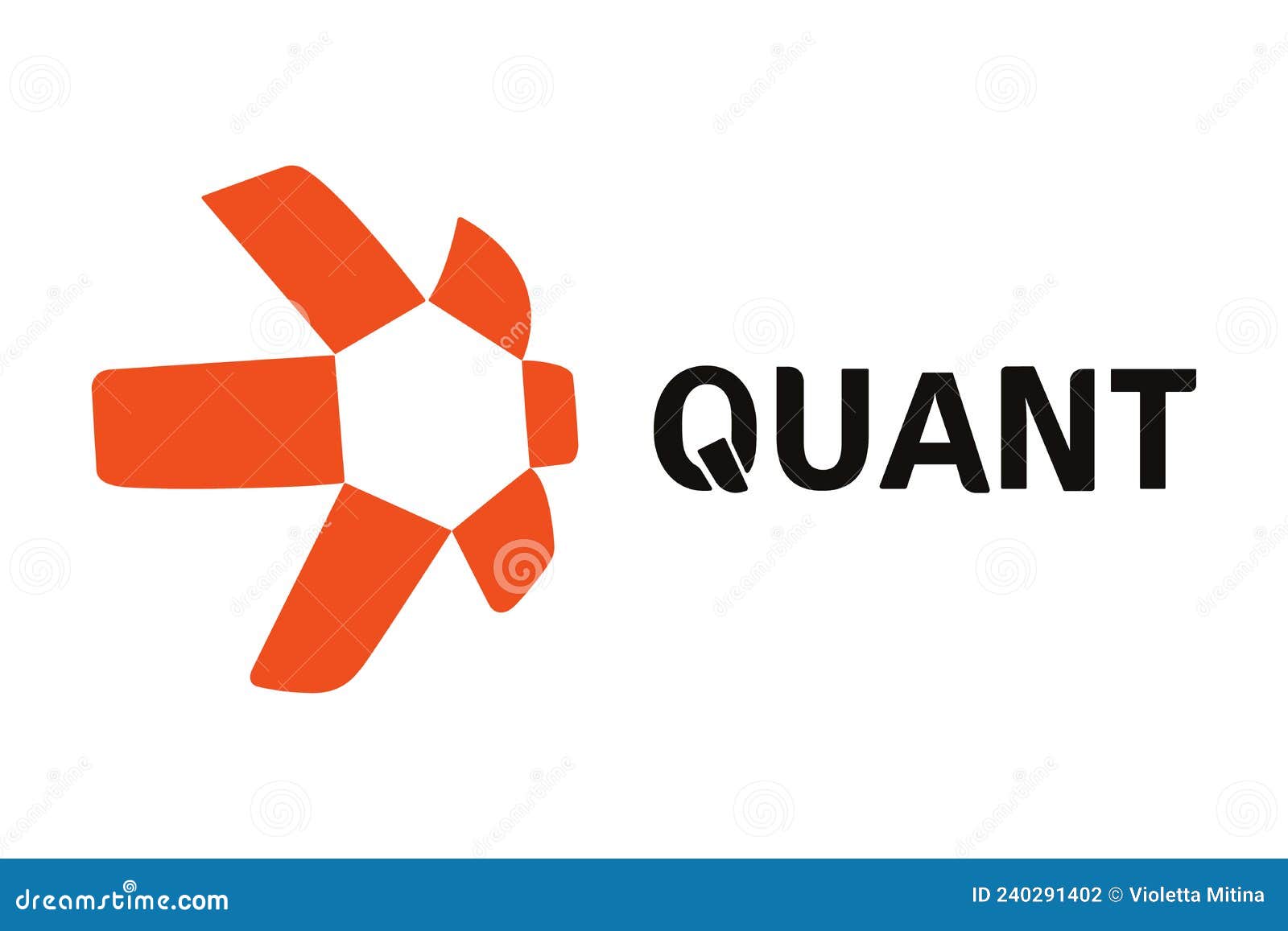 Quant. Crypto Currency Logo on a White Background Stock Vector ...