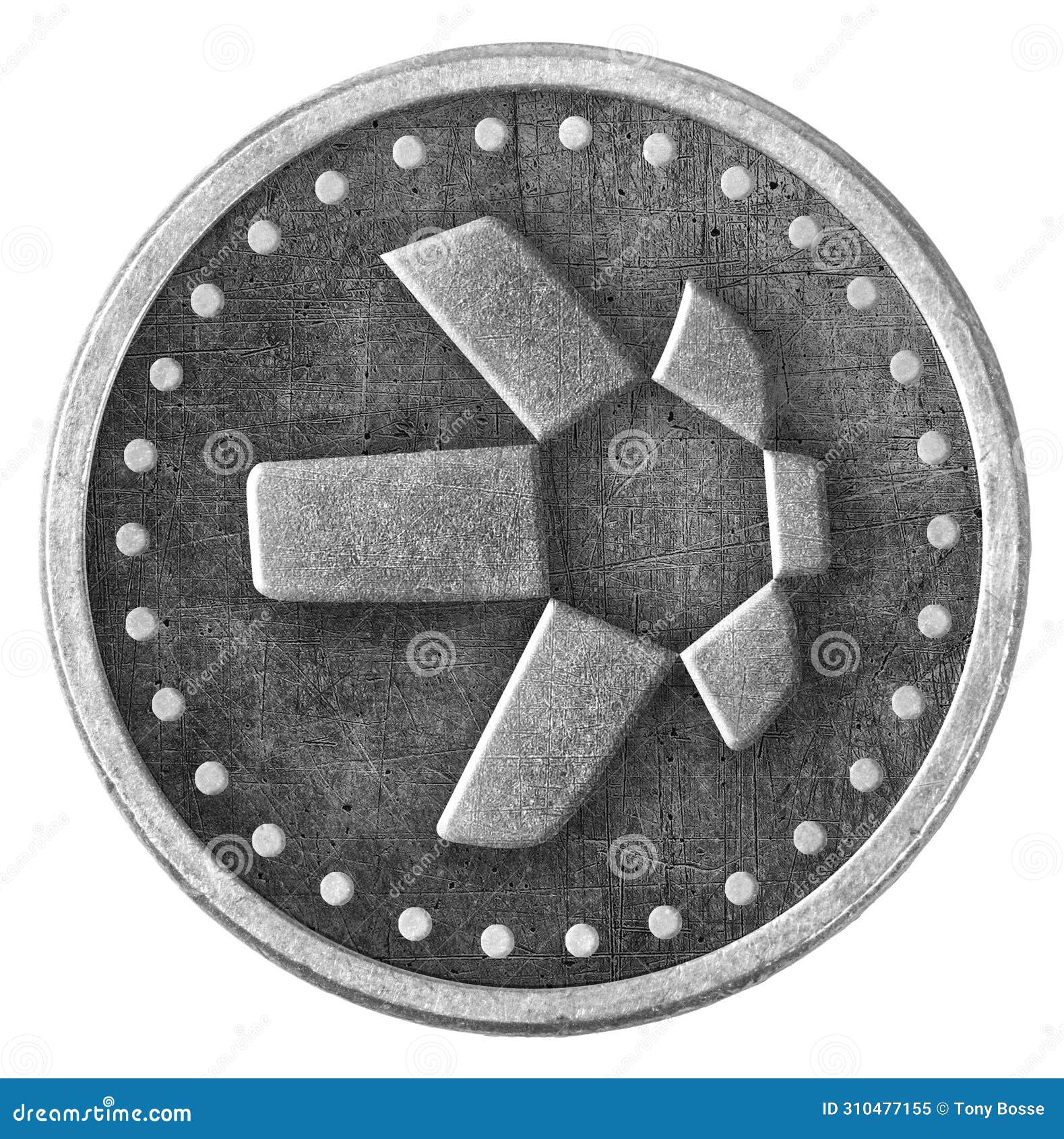 Quant Grunge Silver Coin, Token Stock Illustration - Illustration of ...