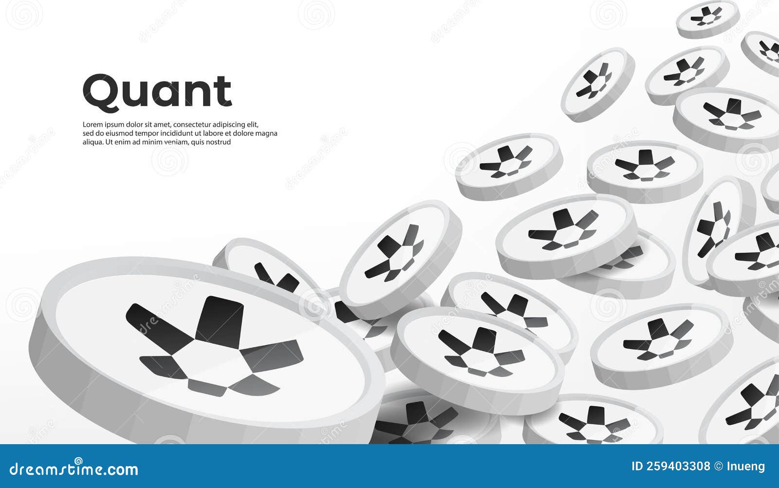 Quant Cryptocurrency, Qnt Token Sign And Logo On Golden Coin, 3d ...