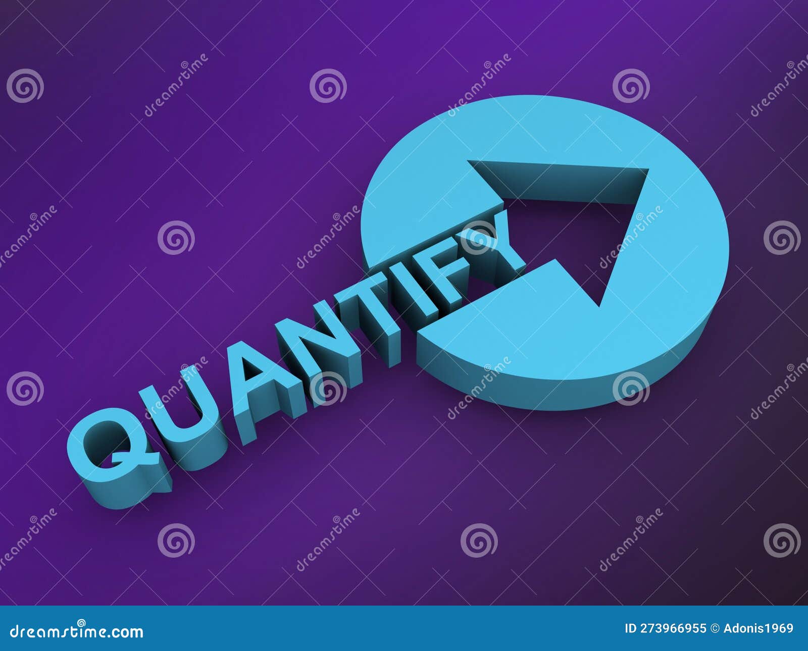 Quantify word on purple stock illustration. Illustration of technology ...