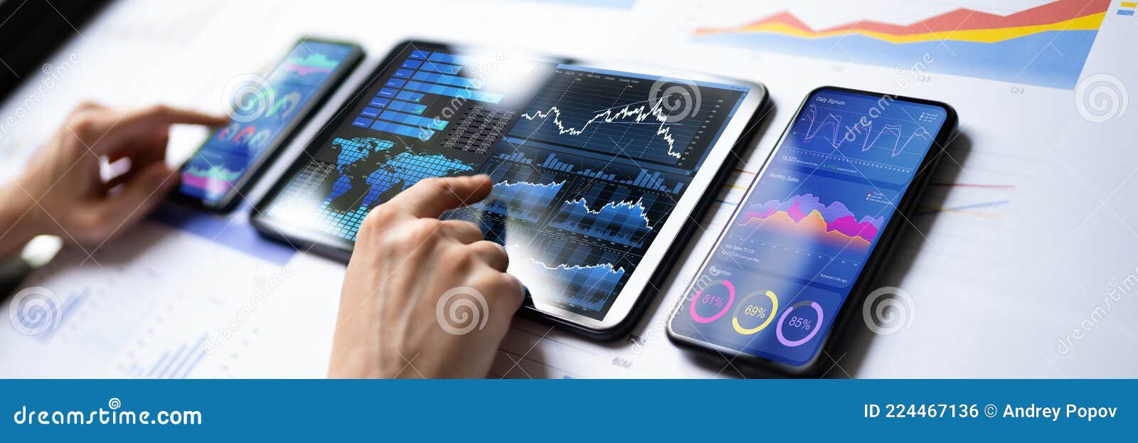 Quantitative Analytics Financial Data Report Results Stock Photo ...