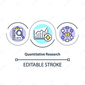 Quantitative Research Concept Icon Stock Vector - Illustration of ...