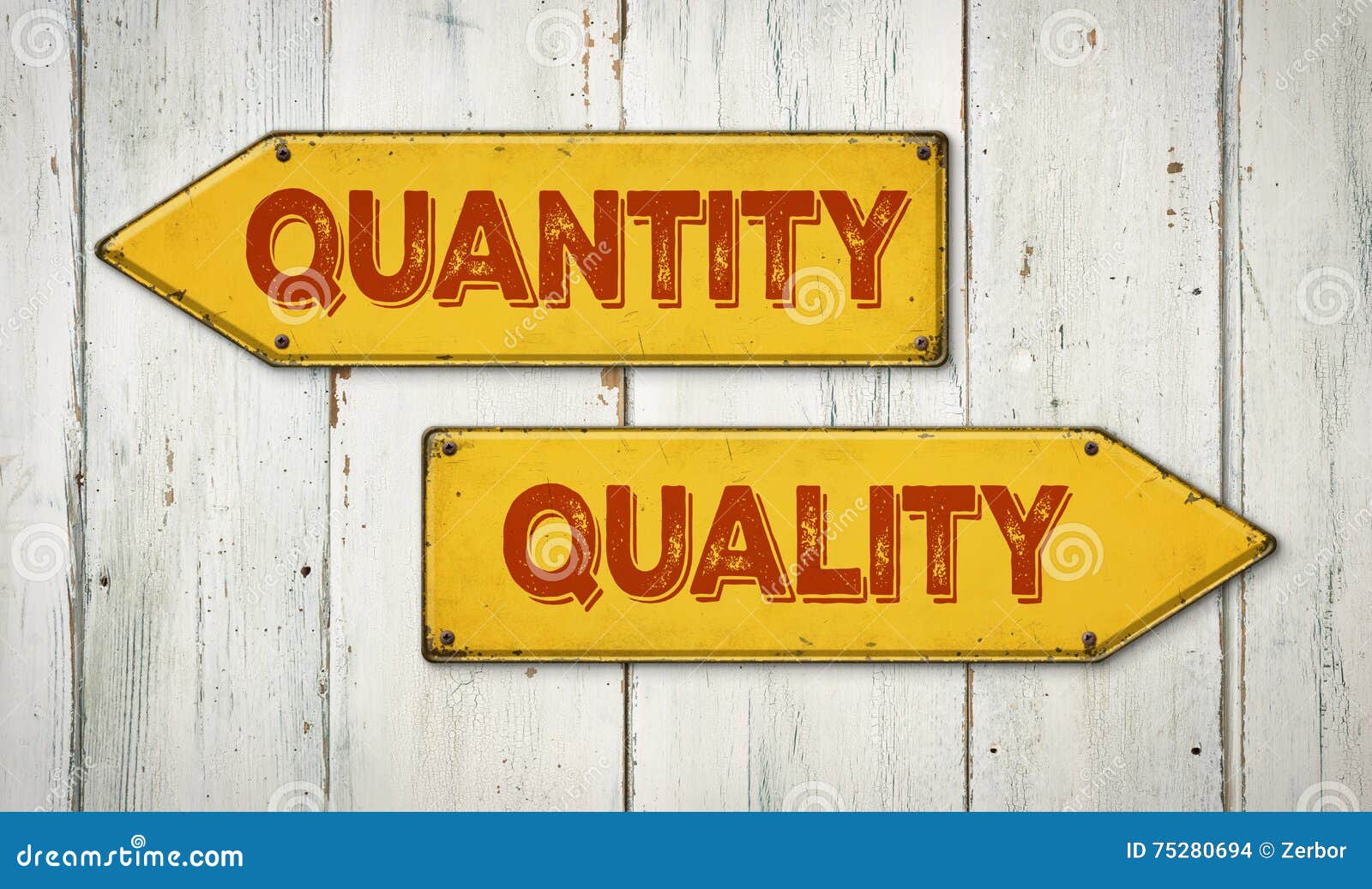 Quantity or Quality stock photo. Image of plan, concept - 75280694