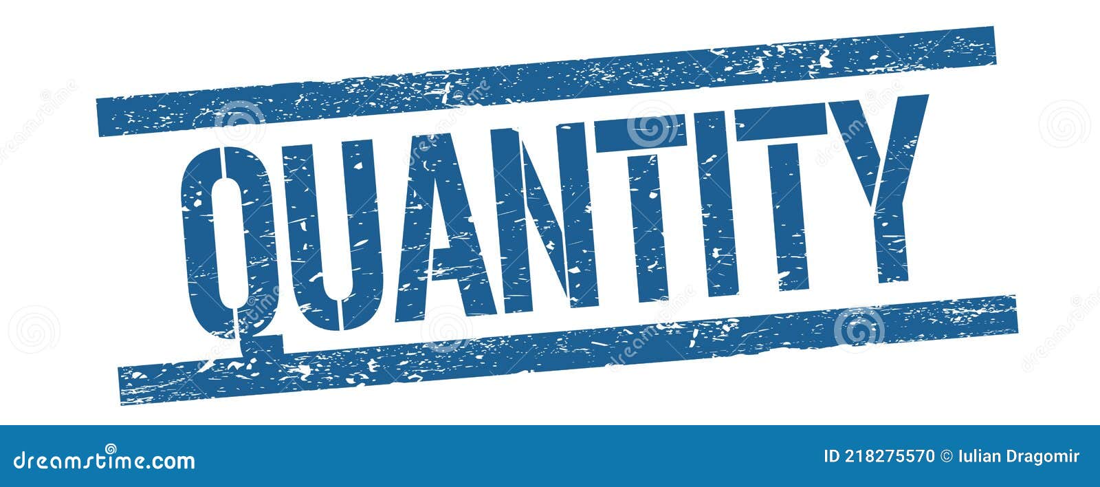 QUANTITY Text on Blue Vintage Lines Stamp Stock Illustration ...
