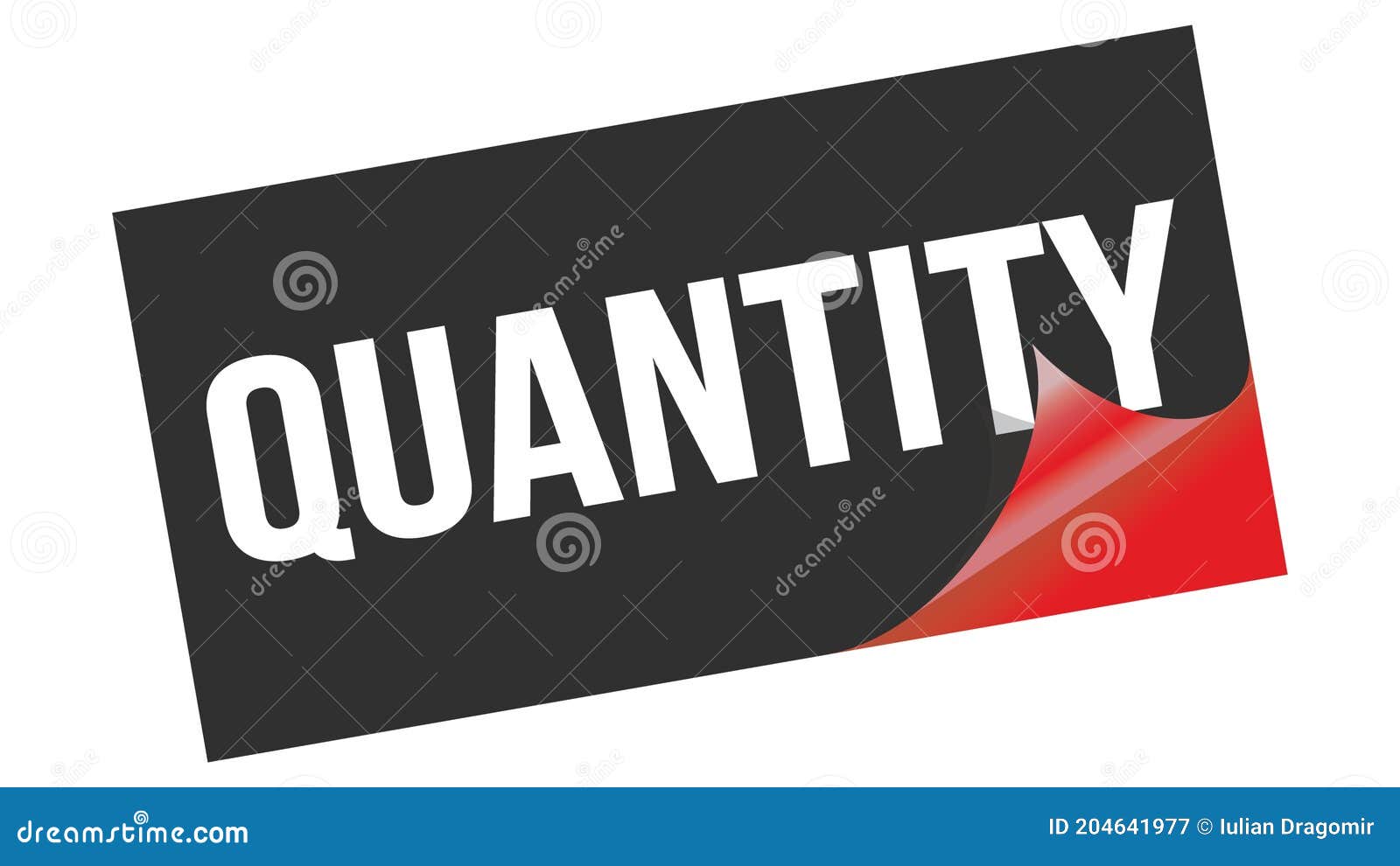 QUANTITY Text on Black Red Sticker Stamp Stock Illustration ...