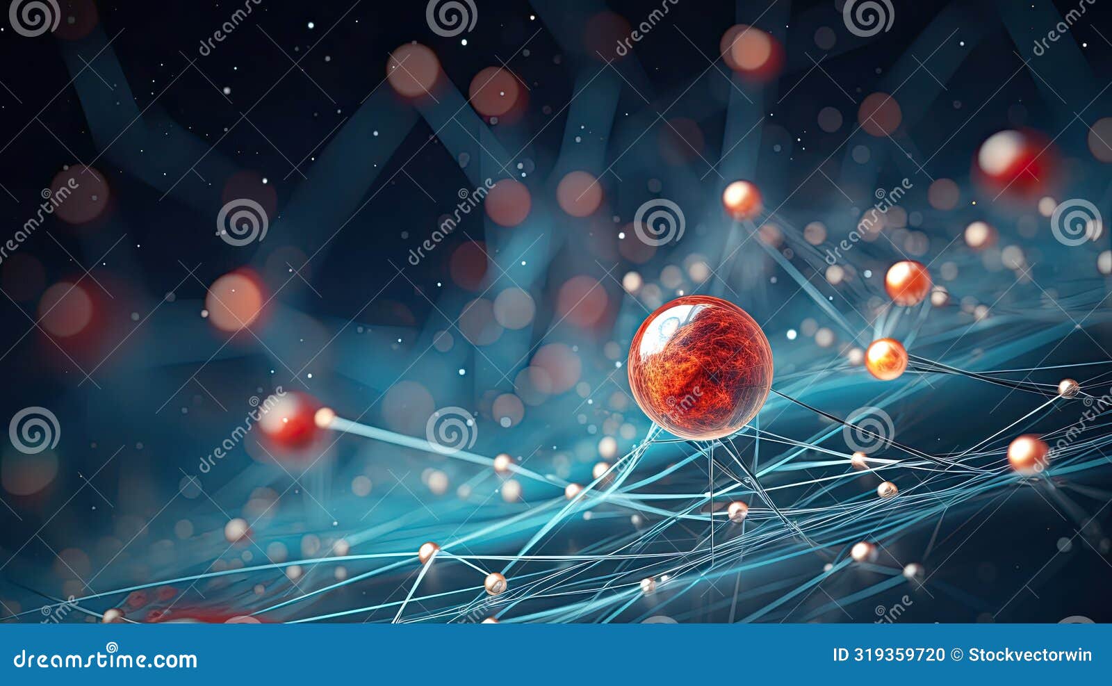 Quantum atom orbit stock illustration. Illustration of generated ...