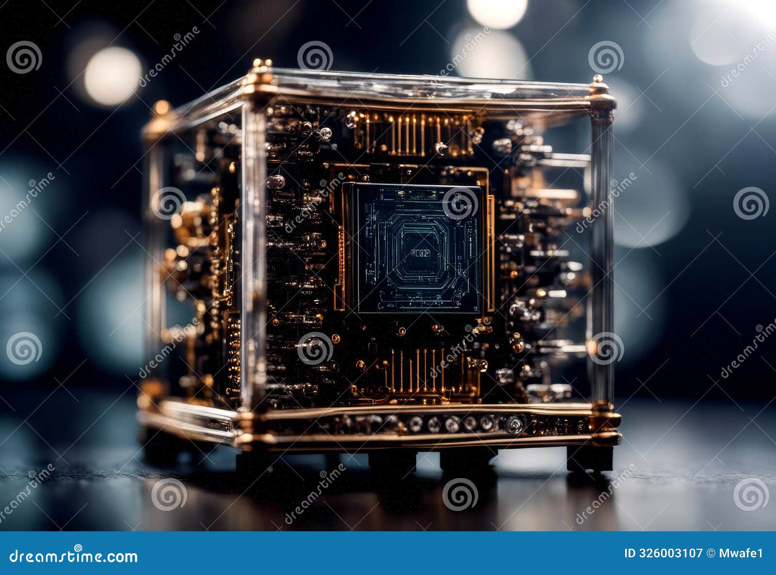 Quantum Background Design With Multicoloured Dots And Lines Stream ...