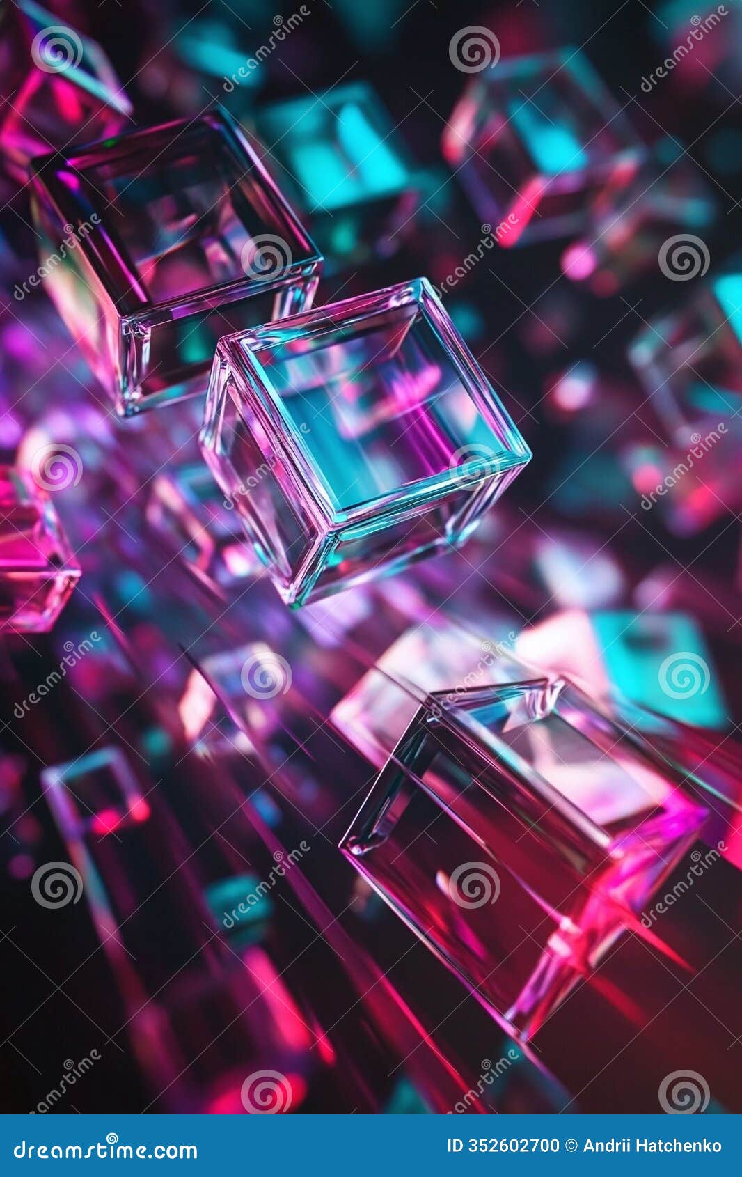 Quantum Blocks Forming Digital Structure Stock Illustration ...