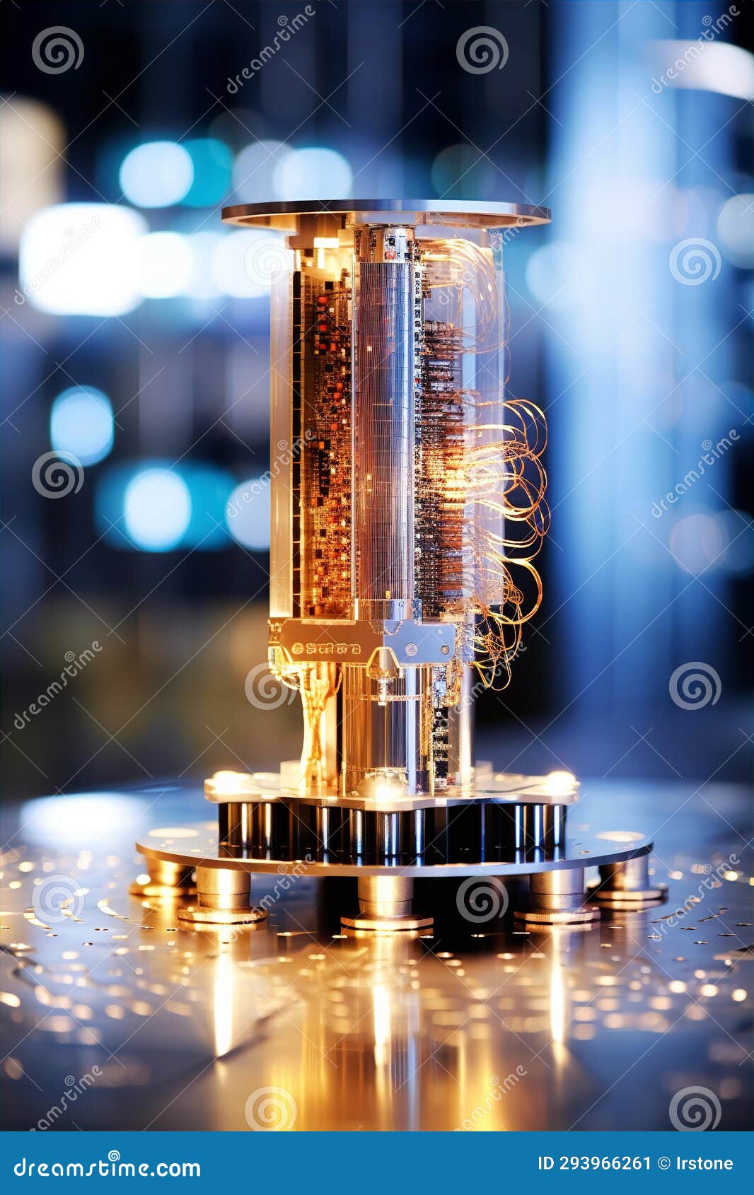 Quantum Chip, Part of Quantum Computer. How Quantum Technology May Look ...