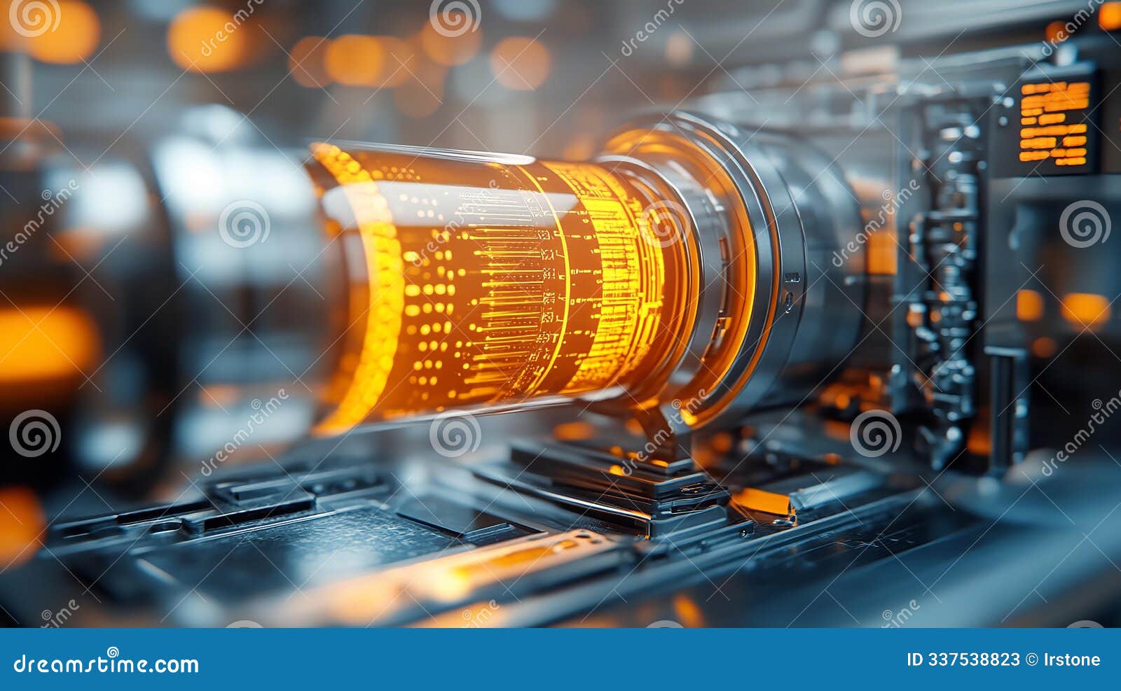 Quantum Chip, Part of Quantum Computer. How Quantum Technology May Look-like Stock Illustration ...