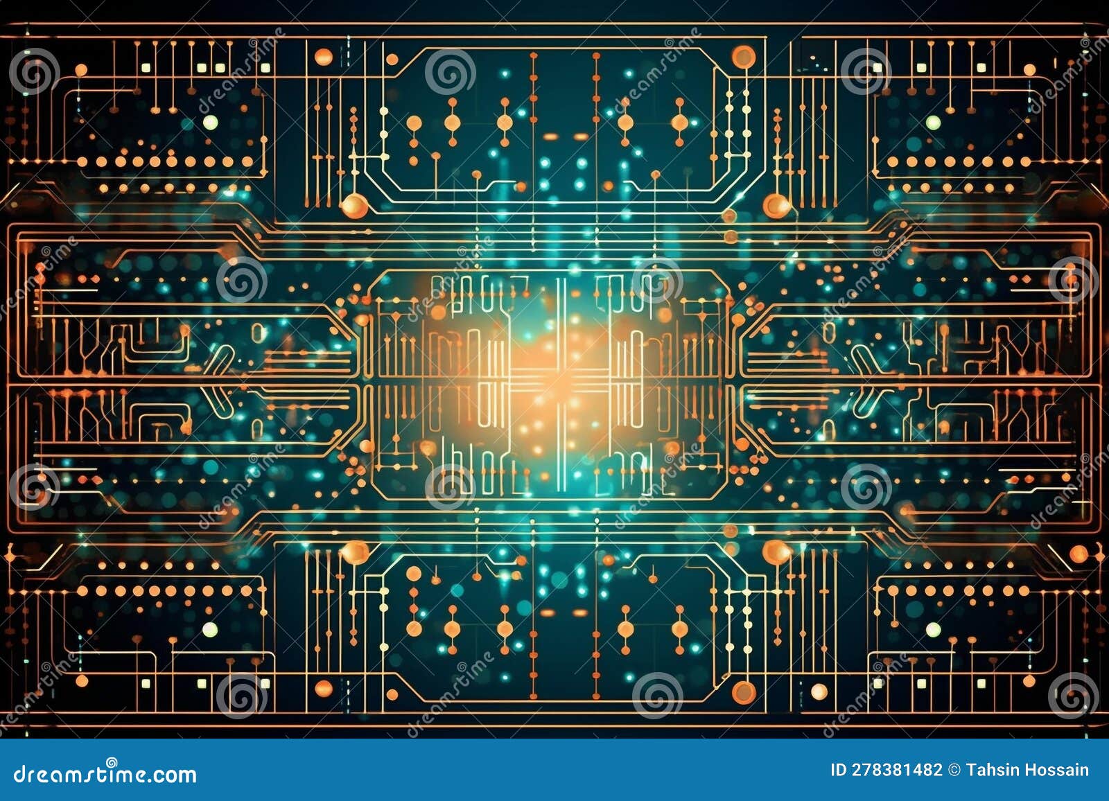 Quantum Circuit Board Illustration, AI Generative Stock Illustration ...