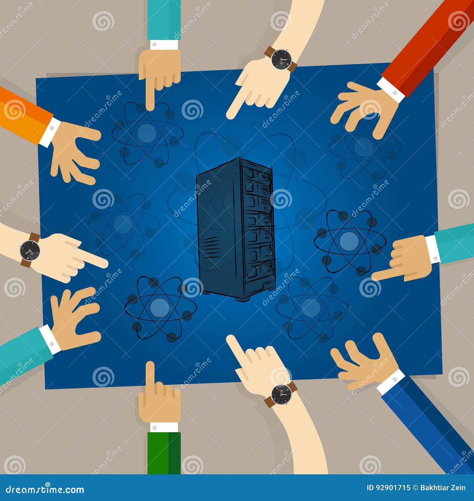 Quantum Computation Server Computer Bio Technology Element Molecule ...