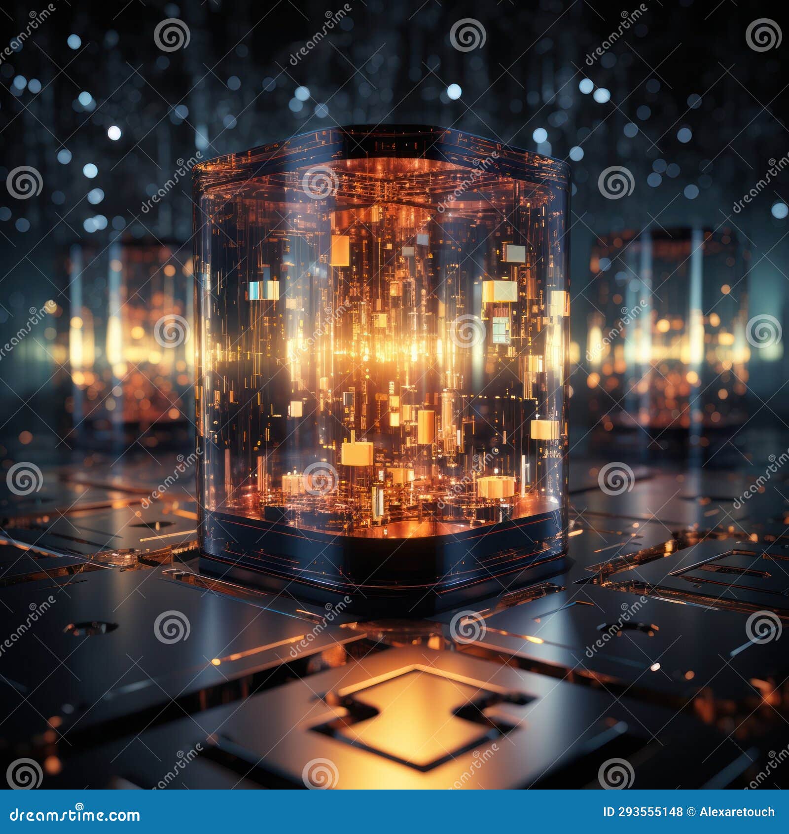 Quantum Computer. Abstract Quantum Computing Circuit with Futuristic ... Quantum Computer. Abstract Quantum Computing Circuit with Futuristic ...