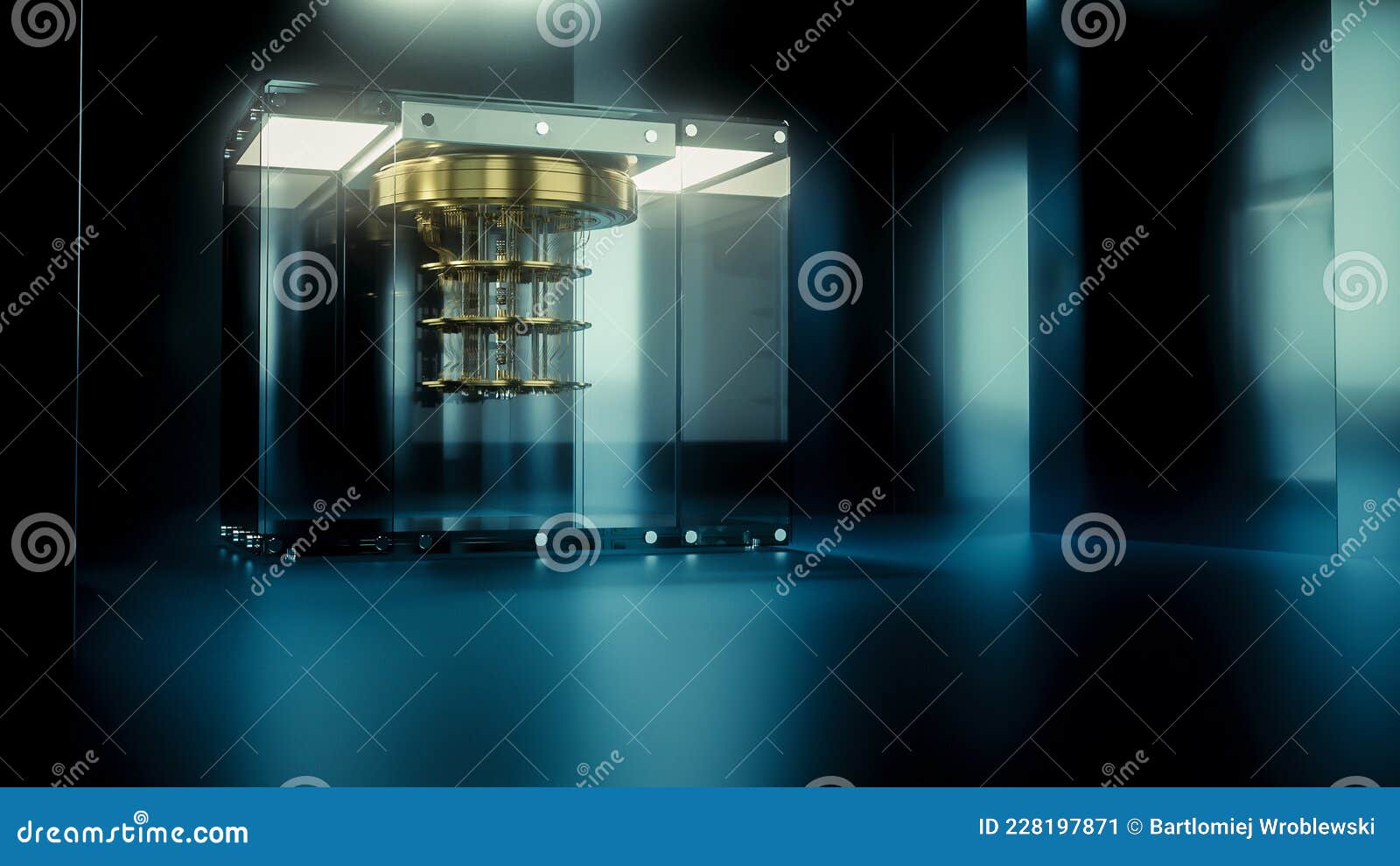 A Quantum Computer in an Abstract Room Stock Image - Image of luxury ...