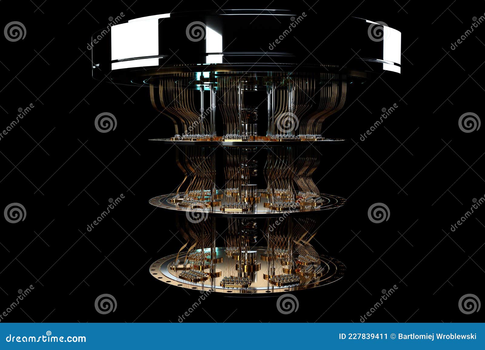Quantum computer stock illustration. Illustration of dark - 227839411