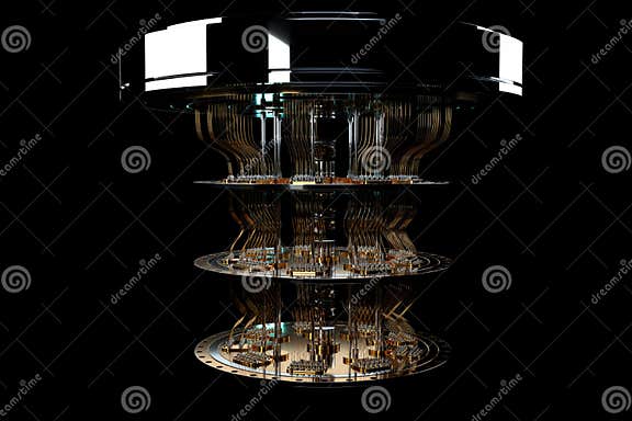 Quantum computer stock illustration. Illustration of dark - 227839411
