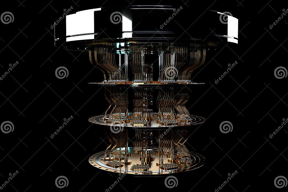Quantum computer stock illustration. Illustration of dark - 227839411