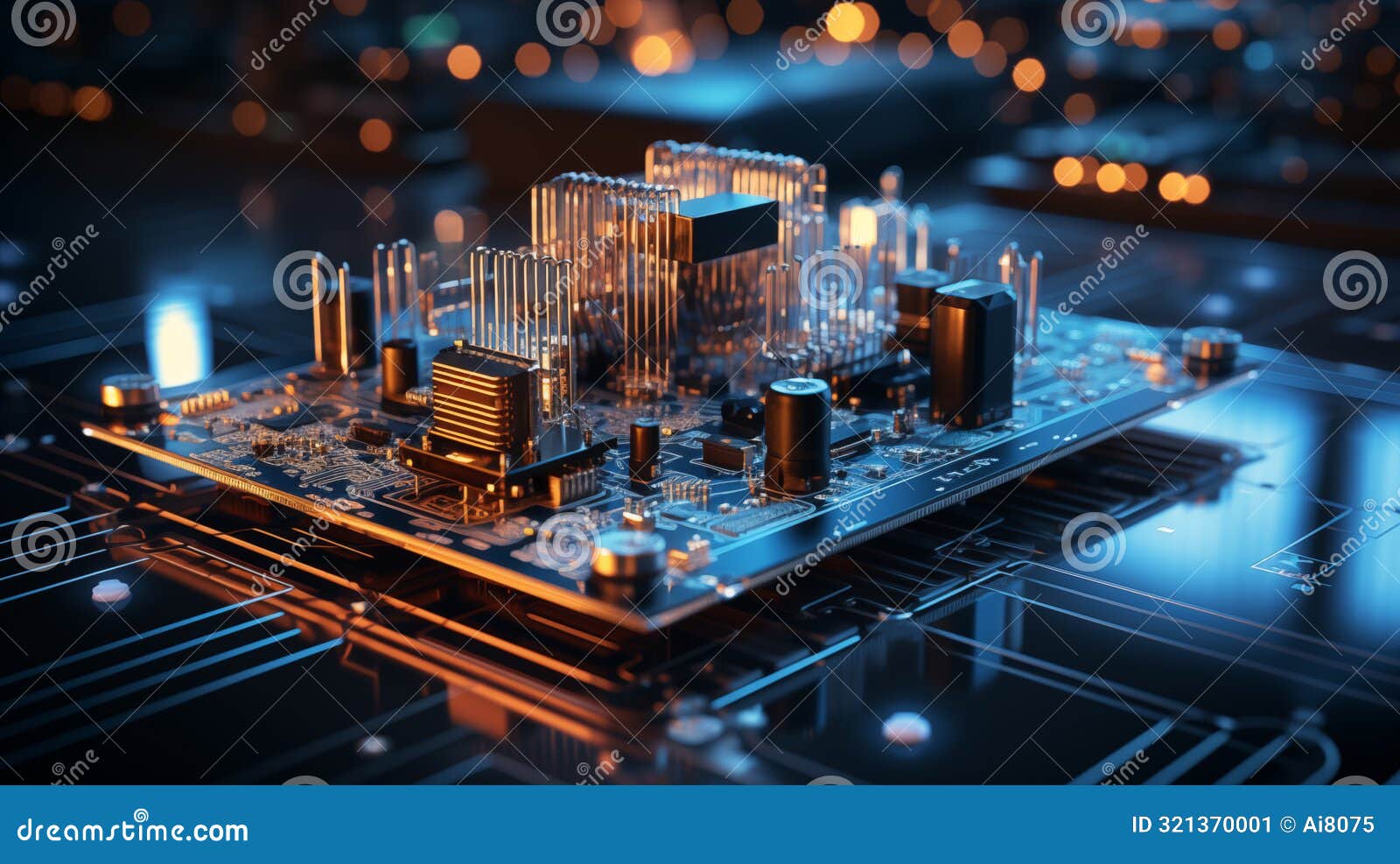 Quantum Computer Circuit Ai Generated Image Background Stock ...