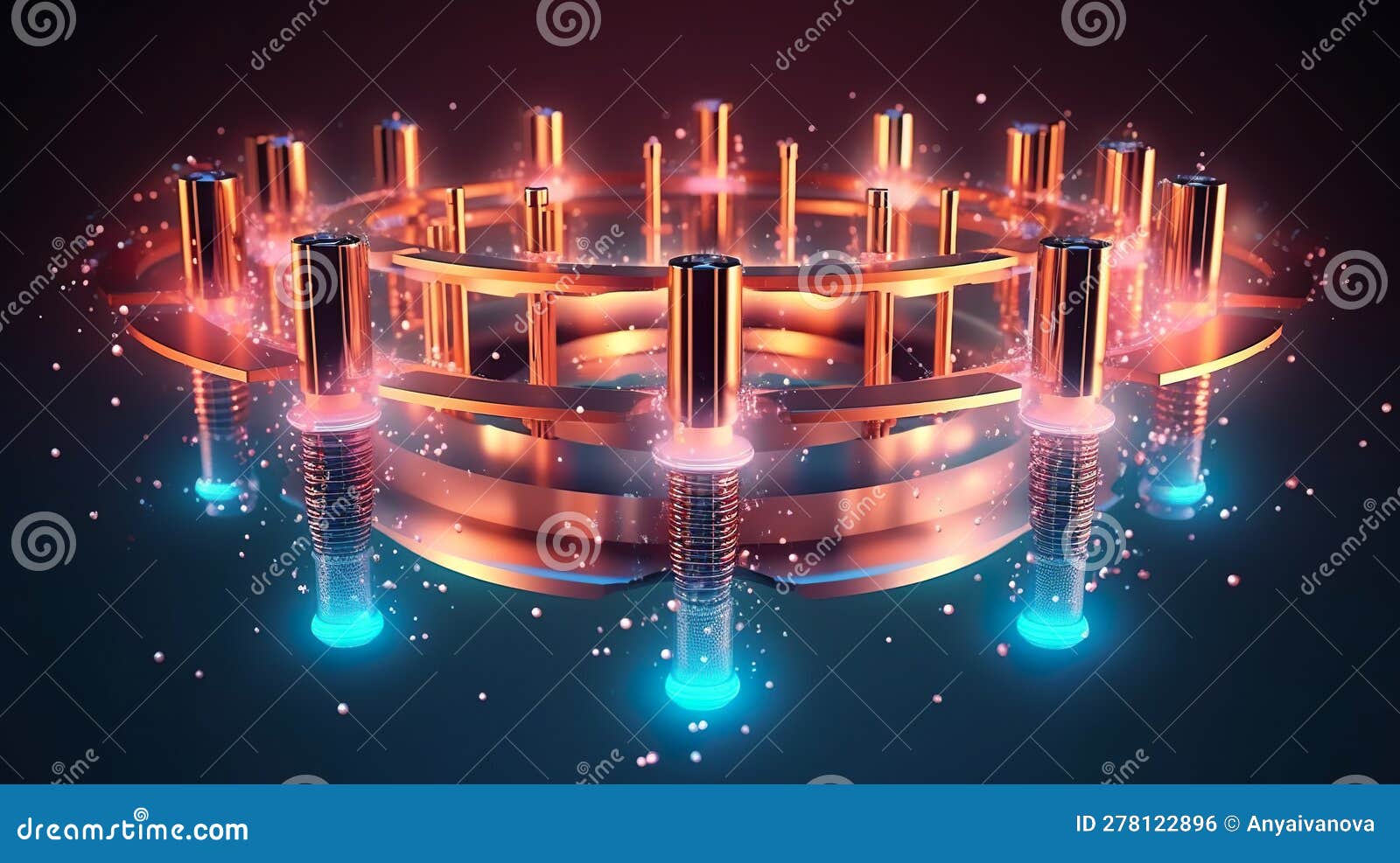 Quantum Computer Close Up, Futuristic Technology, Generative AI Image ...