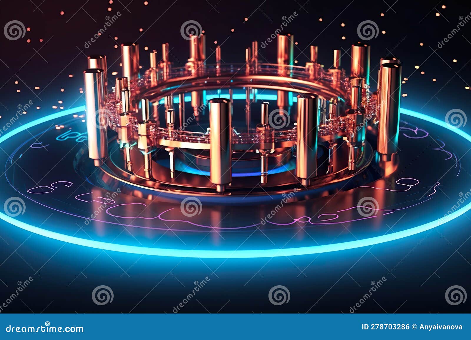 Quantum Computer Close Up, Futuristic Technology, Generative AI Image ...