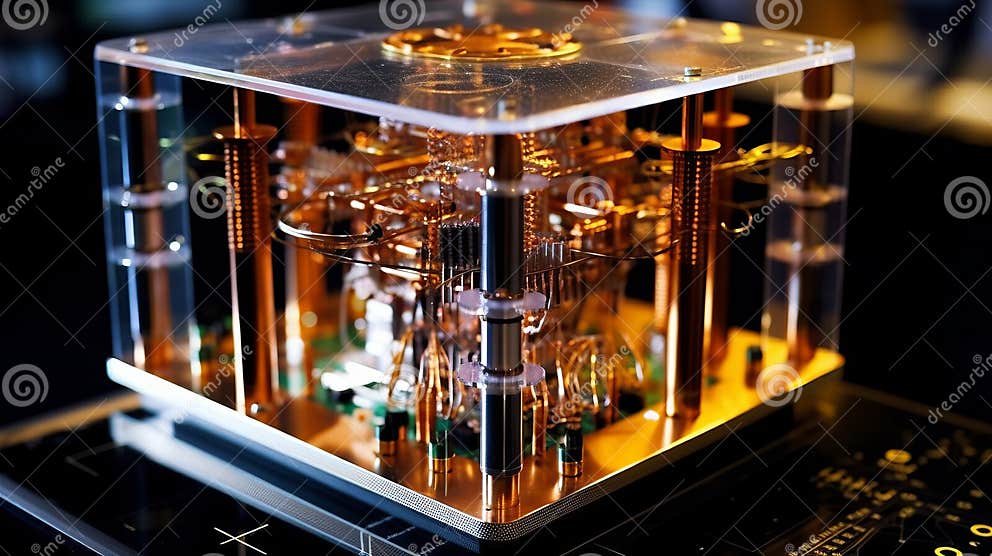 Quantum Computer Concept Created Using Generative AI Stock Illustration ...