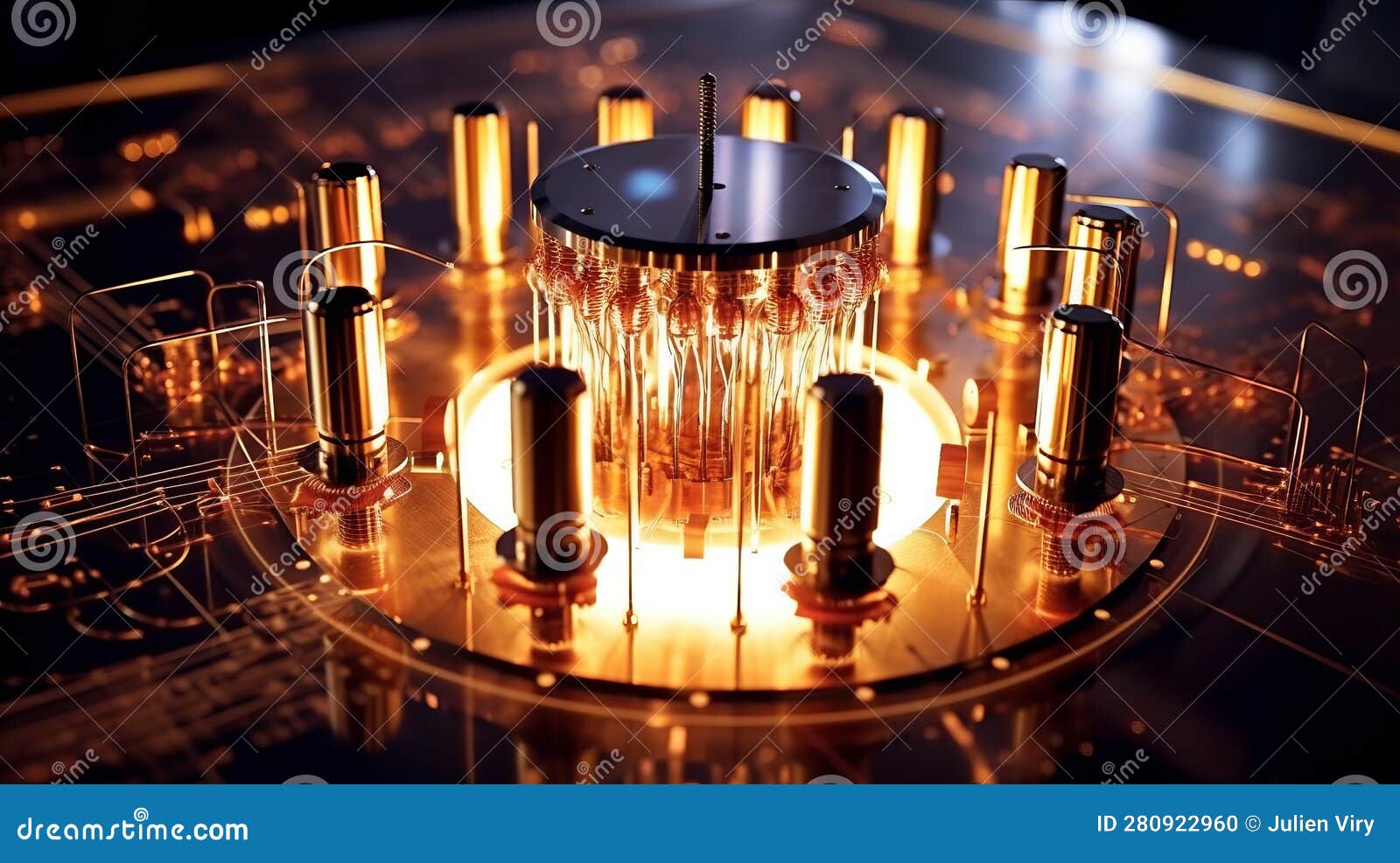 Quantum Computer Concept Created Using Generative AI Stock Illustration ...