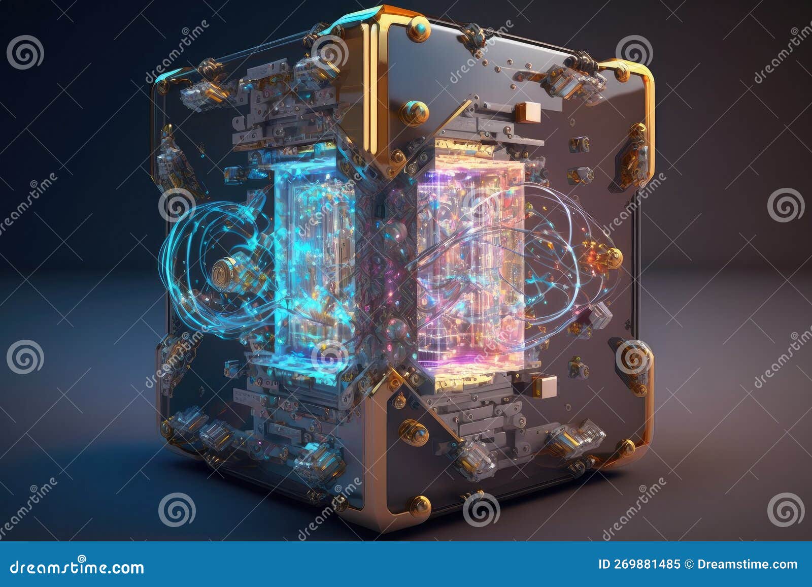 Quantum Computer Concept Created with Generative AI Technology Stock ...