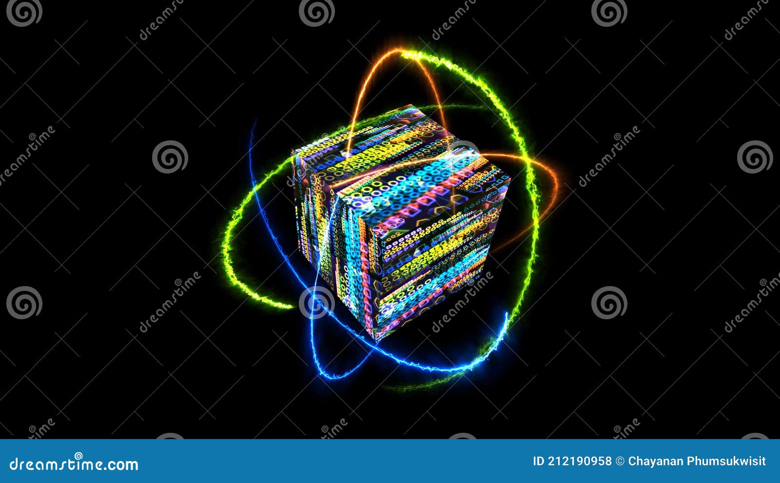 Cube Of Dimension 2x2 With Cross Sections Plane Stock Image ...