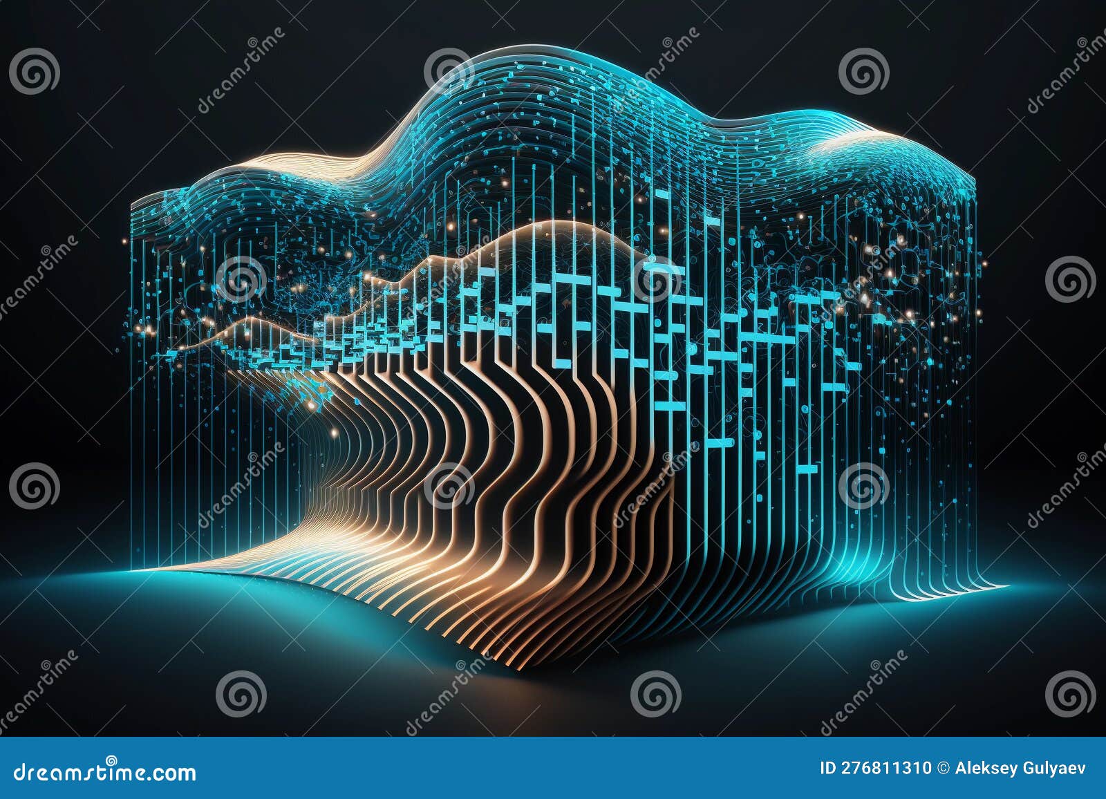 Quantum Computer Database Concept Central Computer Processors