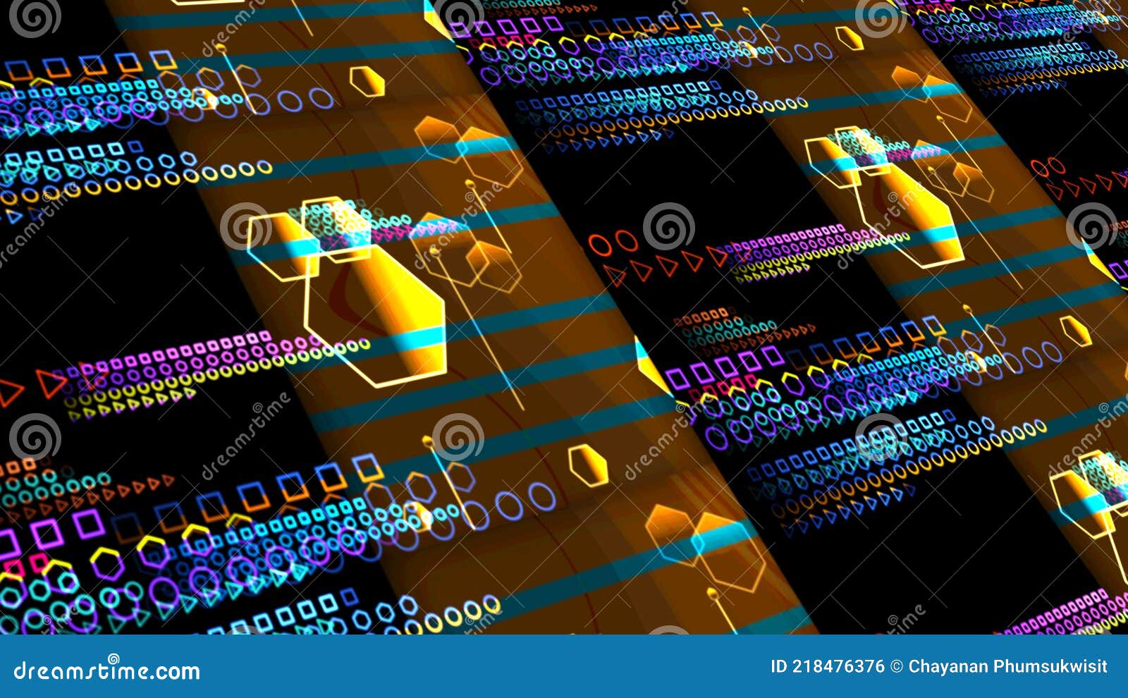 Quantum Computer Futuristic Technology Digital Holographic Process ...