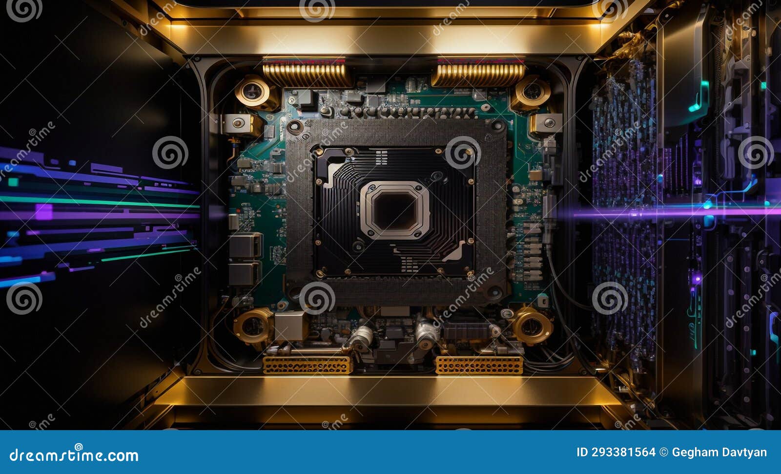 Inside Quantum PC. Quantum Computing, Circuit At Work - Superposition ...