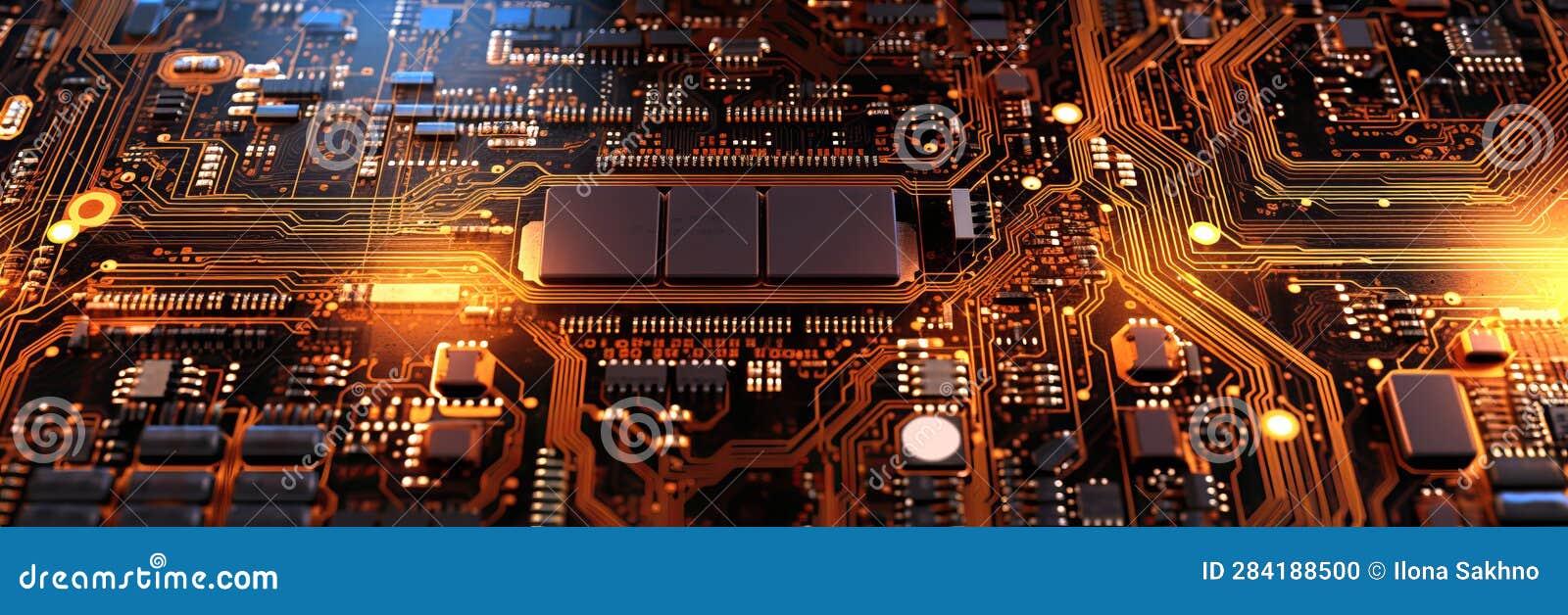 Quantum Computer, Large Data Processing, Database Concept. CPU Isometric Banner Stock ...