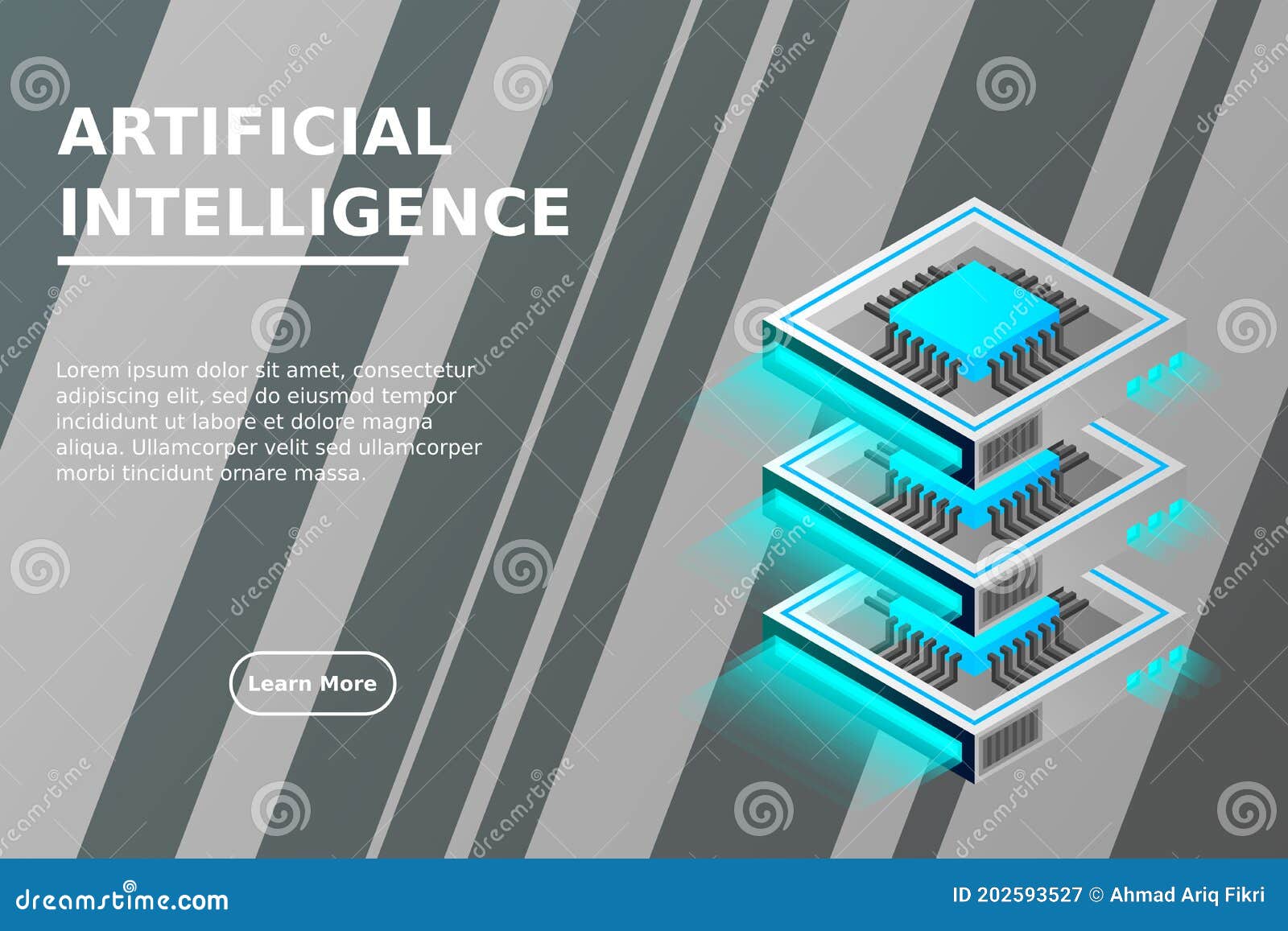 Quantum Computer, Large Data Processing, Server Room, Artificial Intelligence, Data Base Concept ...
