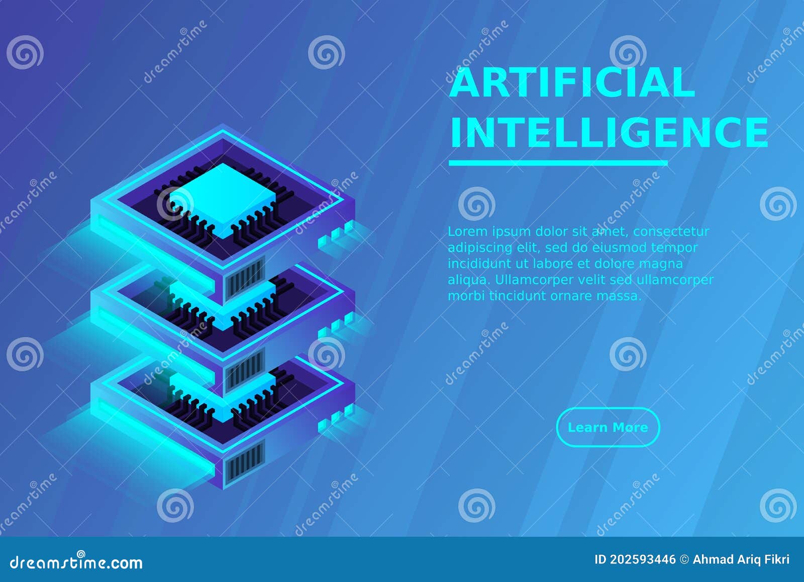 Quantum Computer, Large Data Processing, Server Room, Artificial Intelligence, Data Base Concept ...