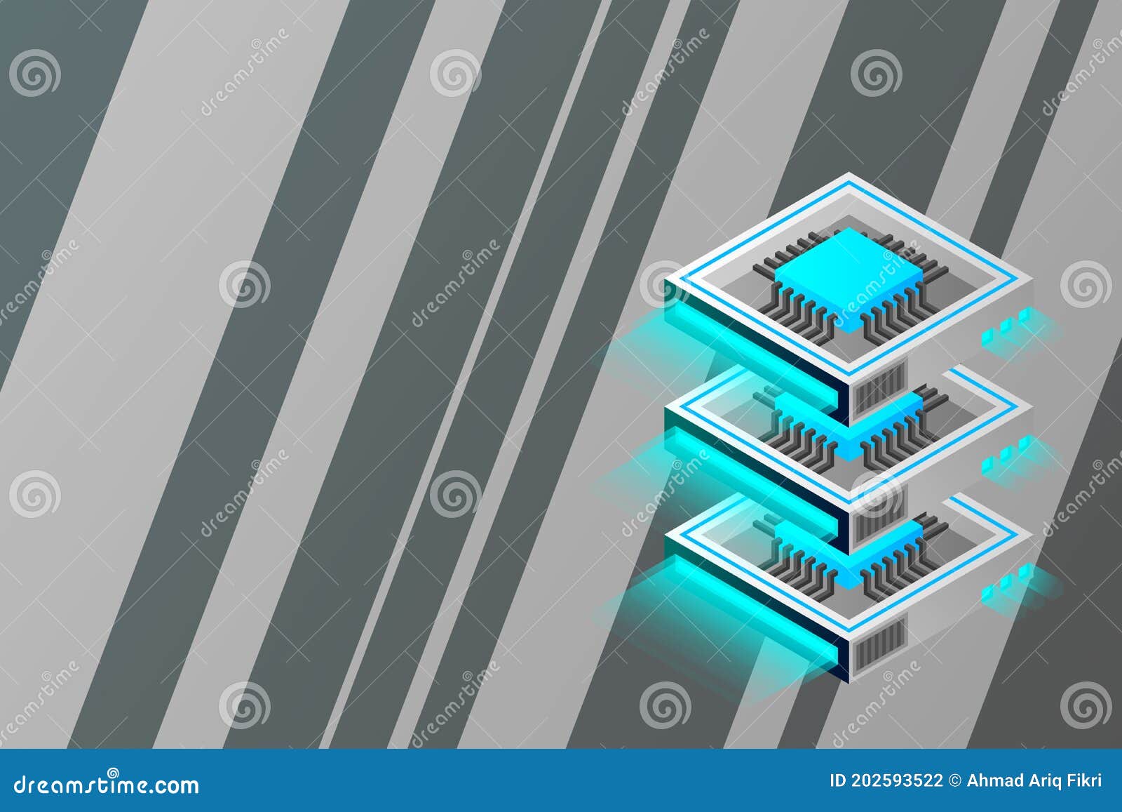 Quantum Computer, Large Data Processing, Server Room, Artificial ...