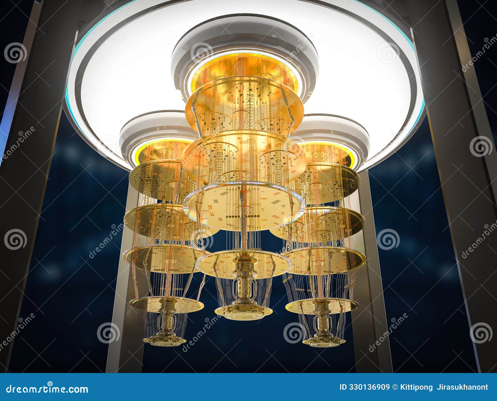 Quantum Computer, Storage, Virtual Reality, Futuristic Pink Blue Neon ...