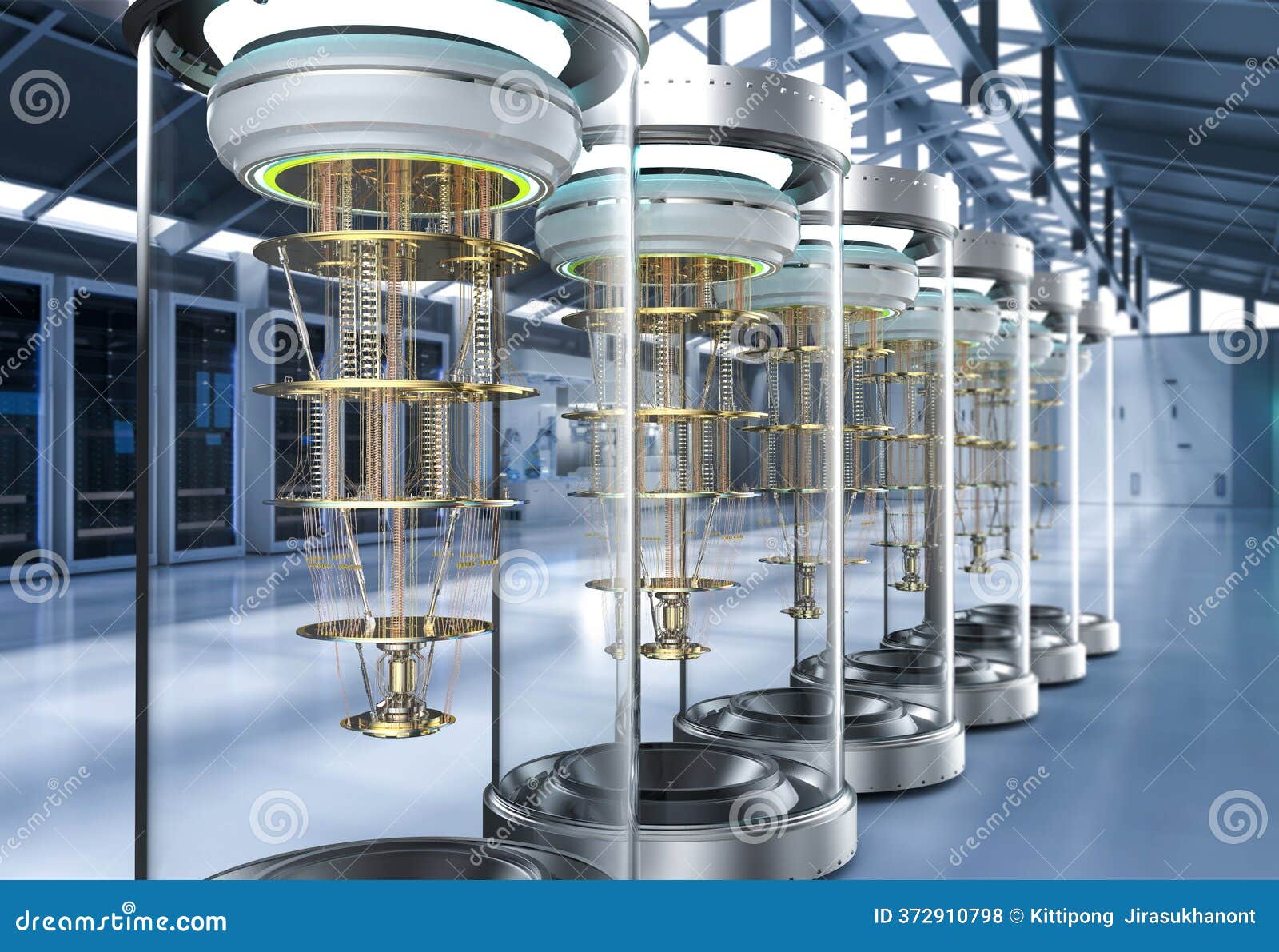 Quantum Computer In The Cube Futuristic Technology Digital Layer ...